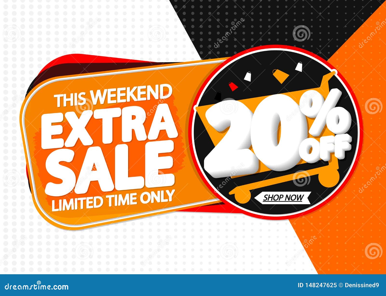 Extra Sale 20 Off, Tags Design Template, Discount Banners, Vector ...