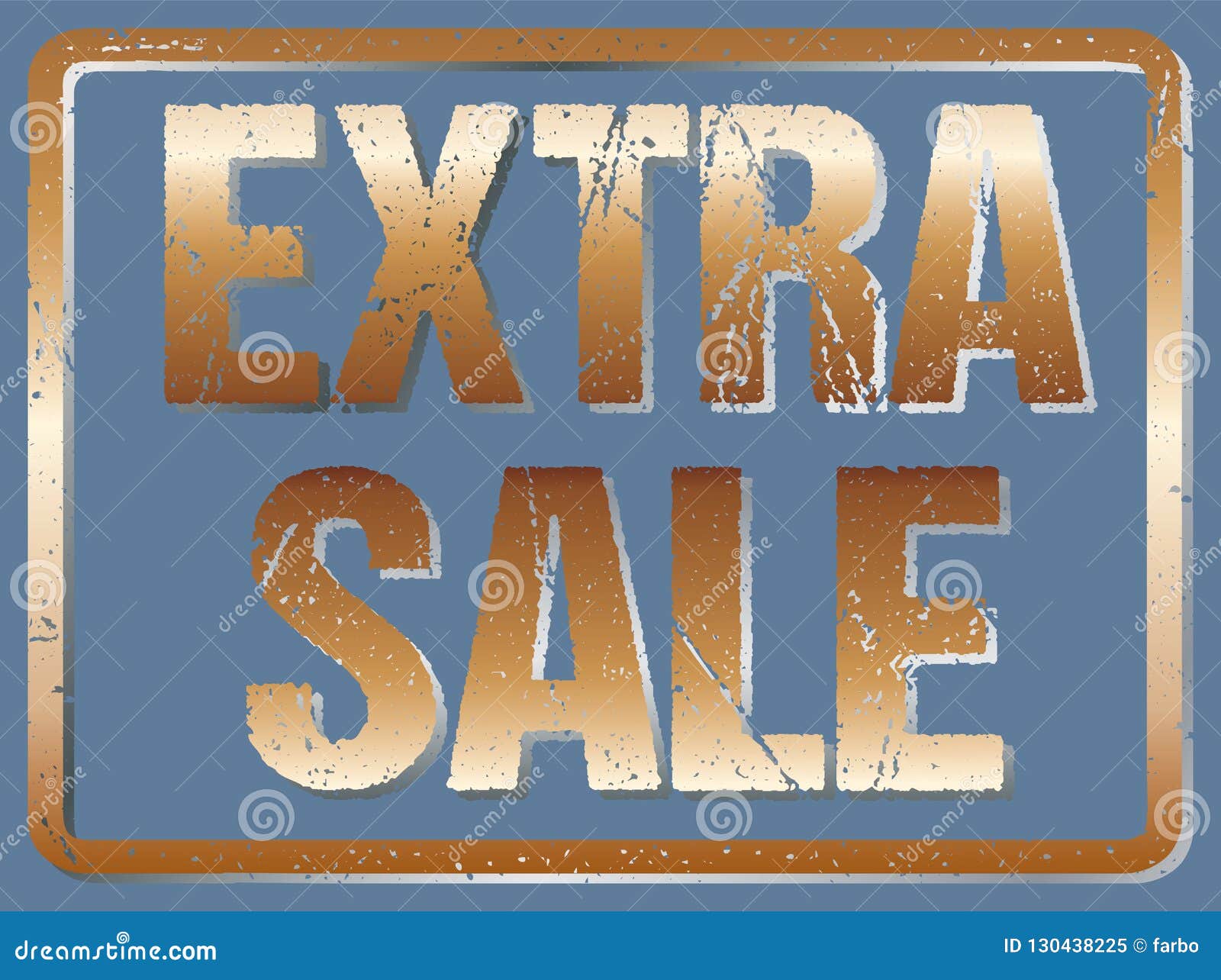 Extra Sale Typography Isolated with Metall Effect. Rubber Stamp ...