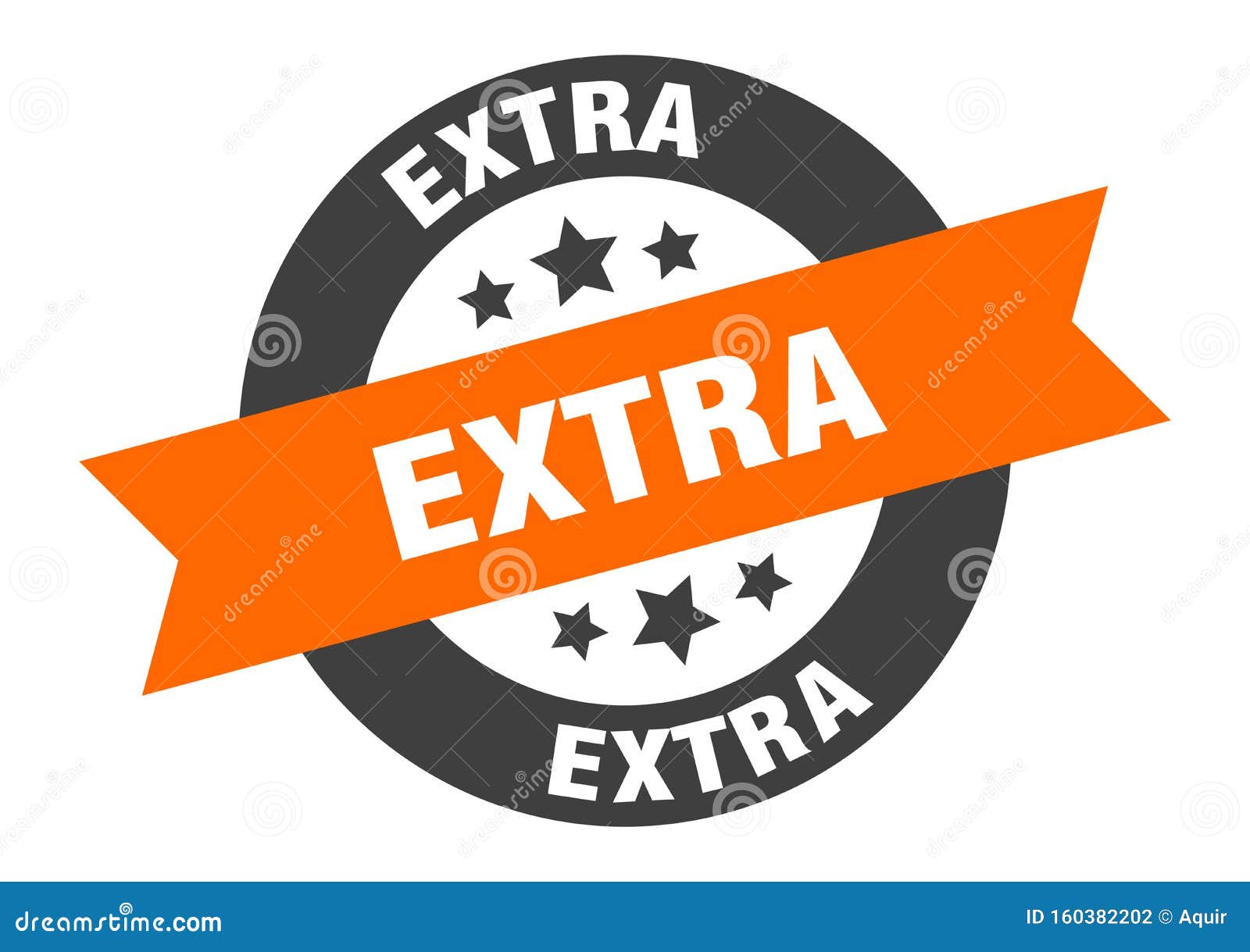 Extra sign stock vector. Illustration of extra, round - 160382202