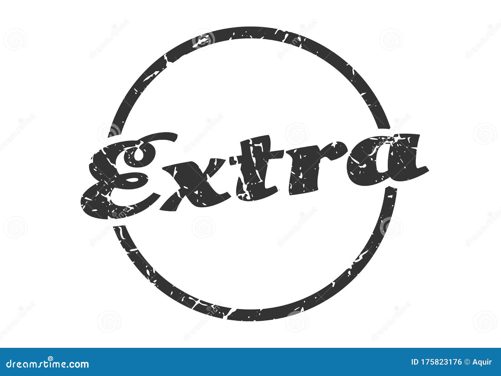 Extra Sign. Extra Round Vintage Stamp Stock Vector - Illustration of ...