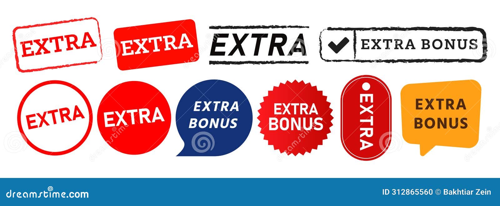 Extra Square Circle Stamp and Speech Bubble Label Sticker Sign for ...