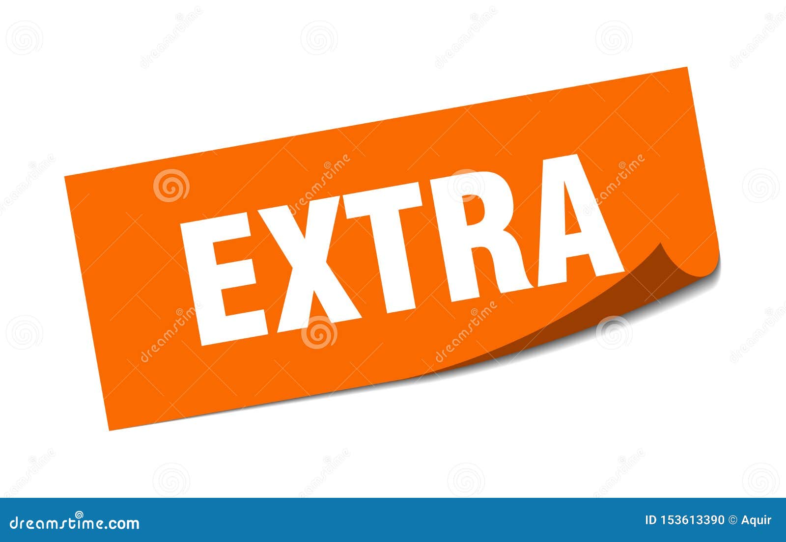Extra sticker. stock vector. Illustration of sticker - 153613390