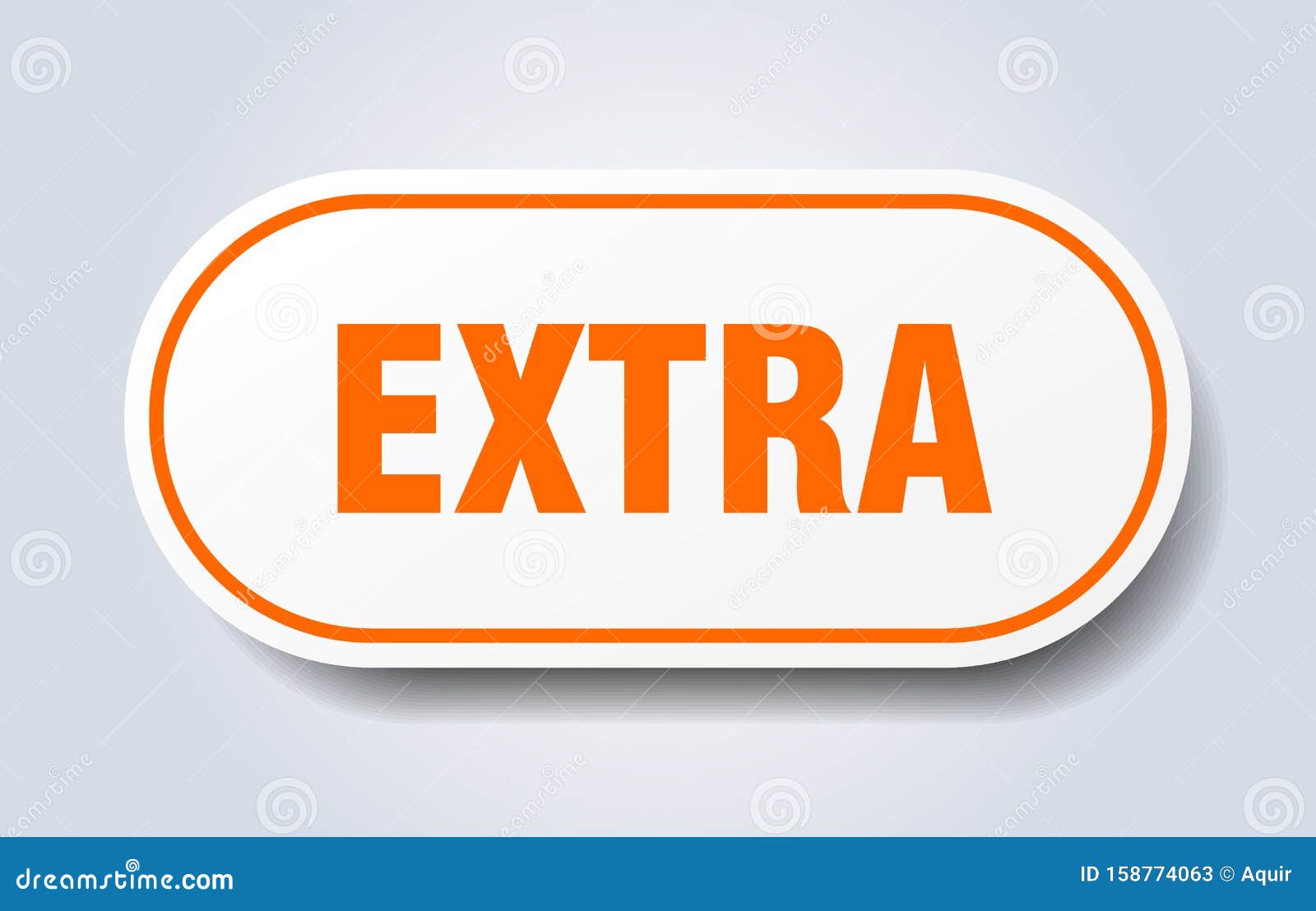 Extra Sticker Vector Illustration | CartoonDealer.com #121039300