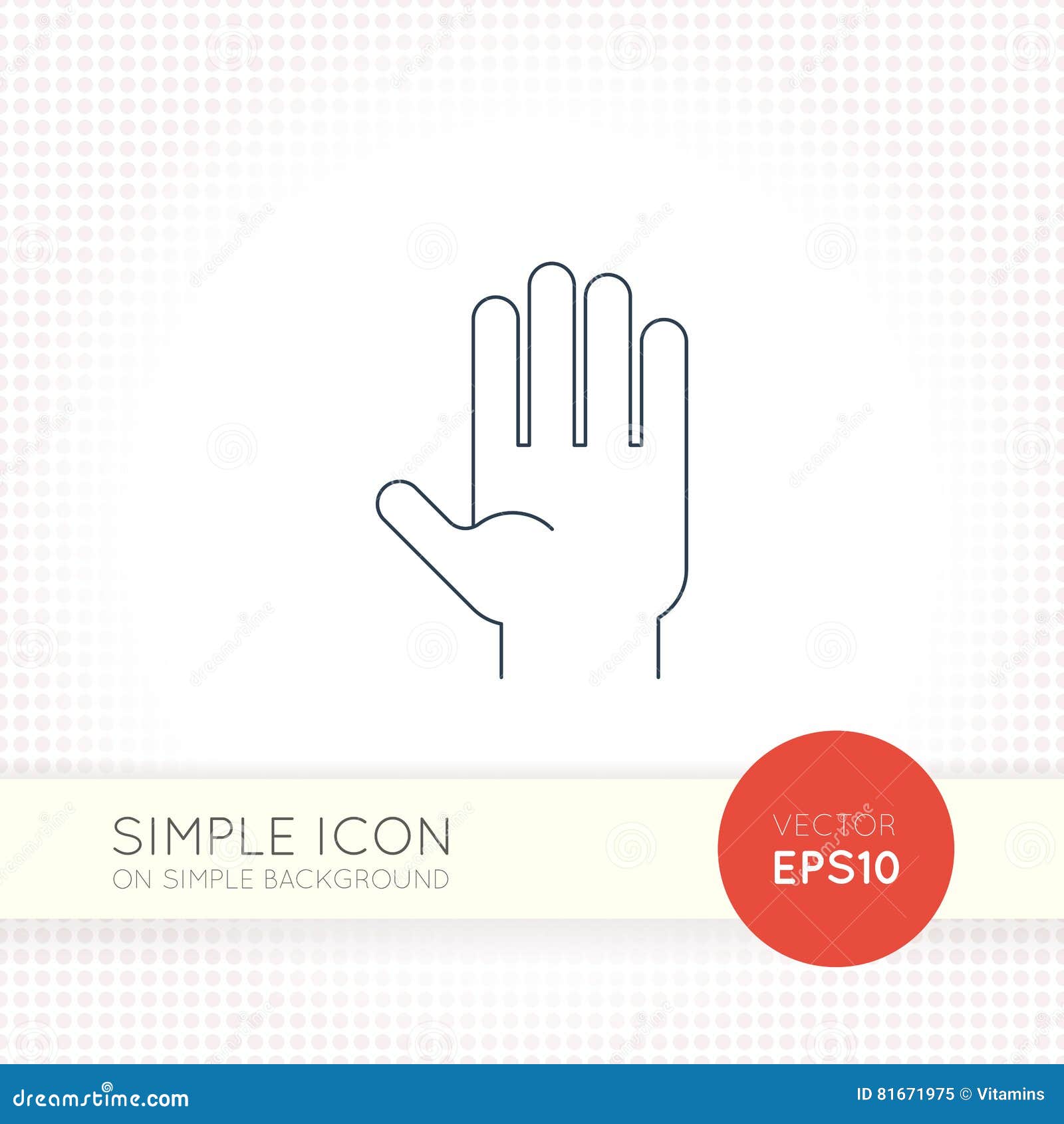 Extra Thin Line Design Vector Universal Palm Icon. Elements for User ...