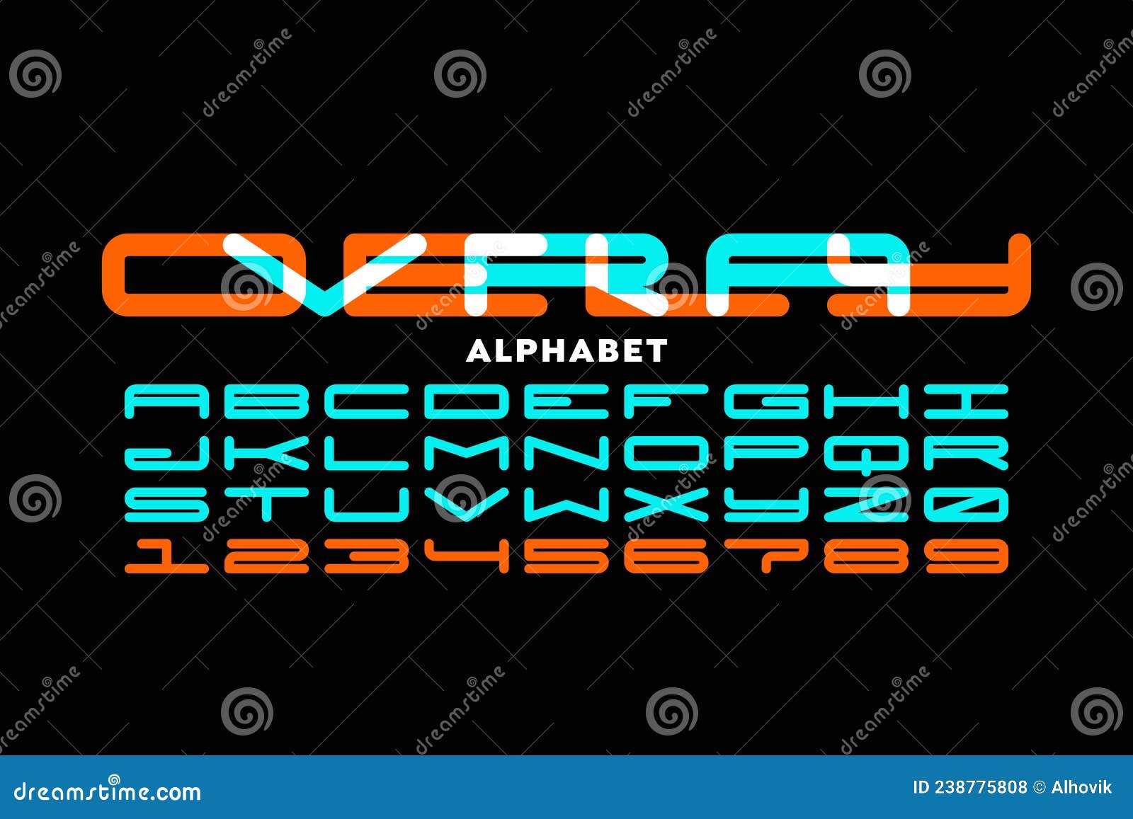 Numbers And Extra Characters For A Font. Vector Illustration ...