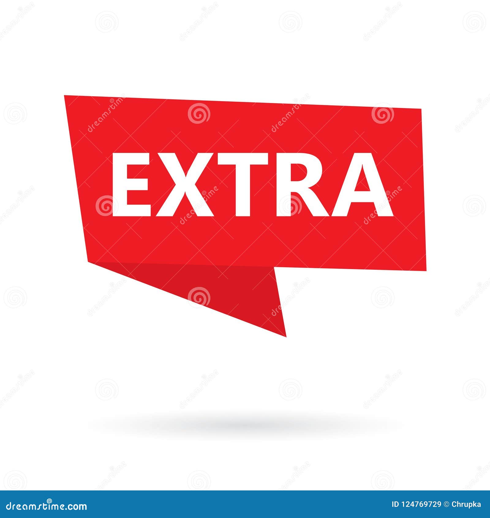 Extra Word on a Speach Bubble Stock Vector - Illustration of sticker ...