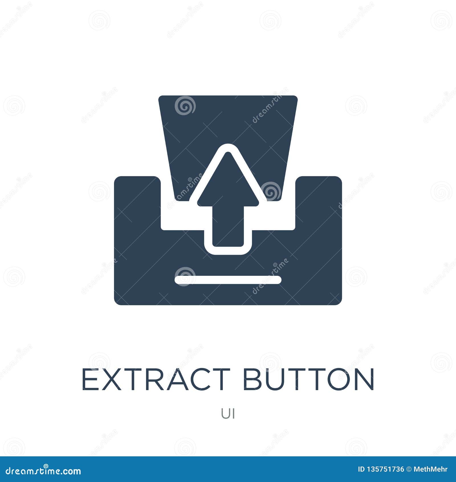 Extract Button Icon in Trendy Design Style. Extract Button Icon ...