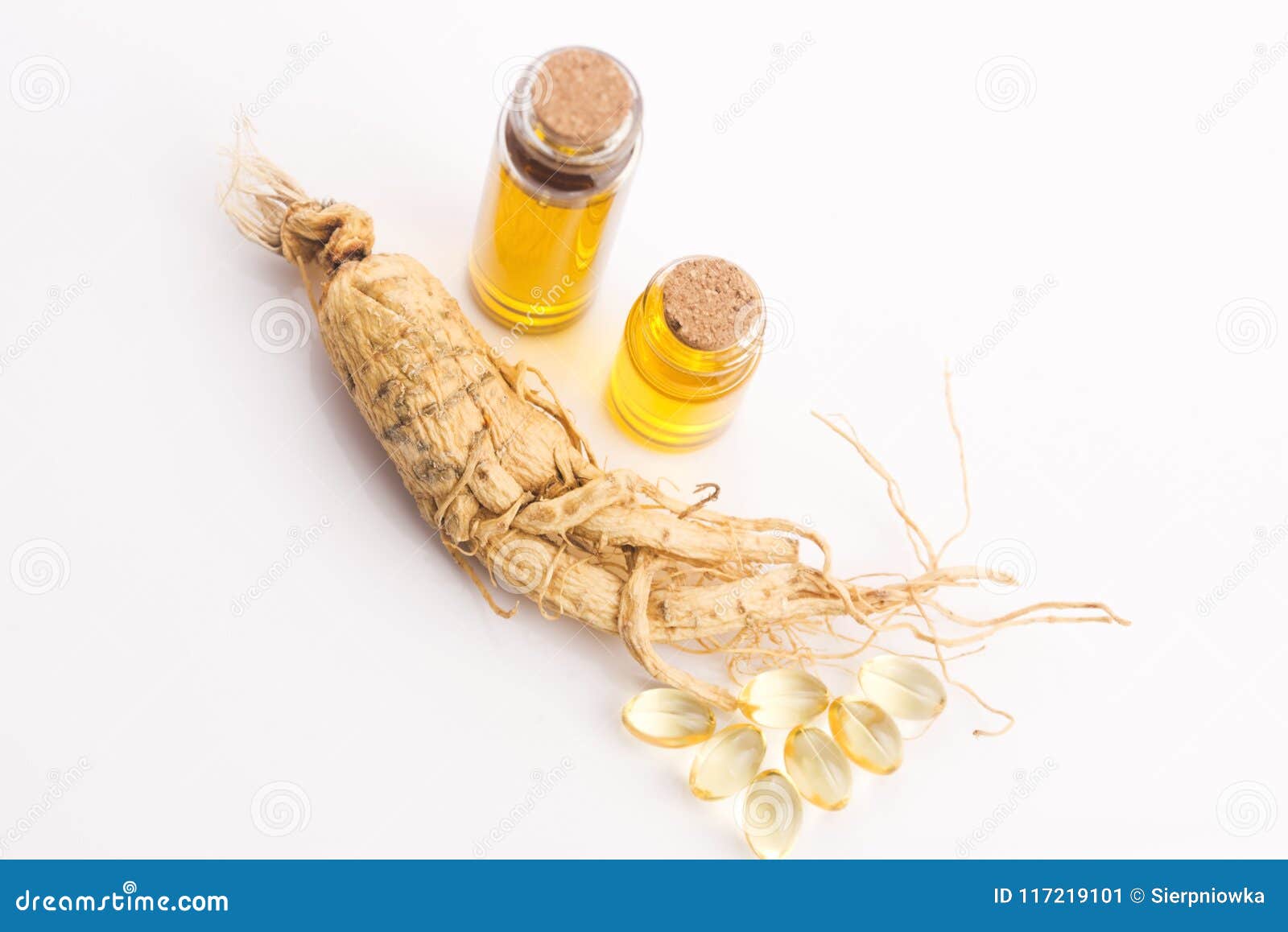 Extract of ginseng root stock image. Image of ginseng - 117219101