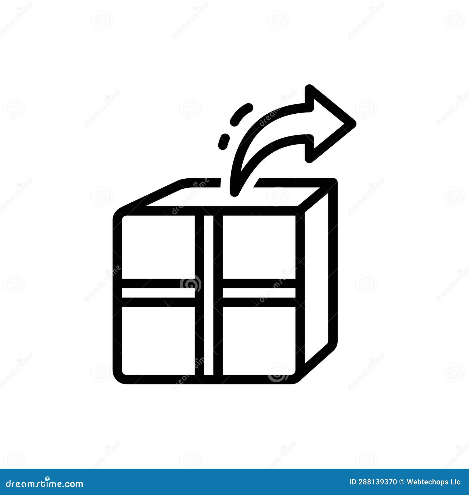 Black Line Icon for Extract, Product and Deliver Stock Vector ...