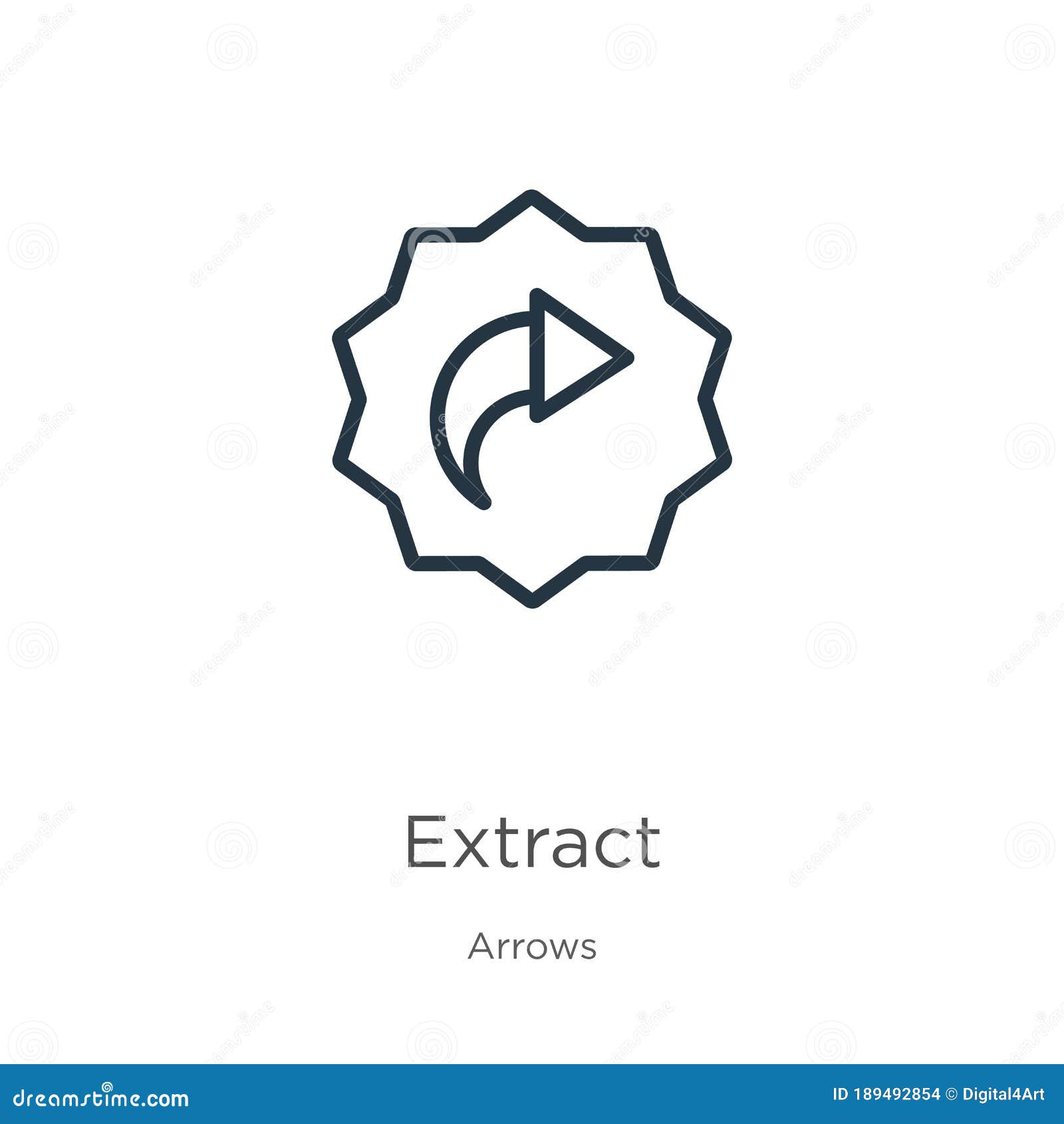 Linear Extract Icon From Arrows Outline Collection. Thin Line Extract ...