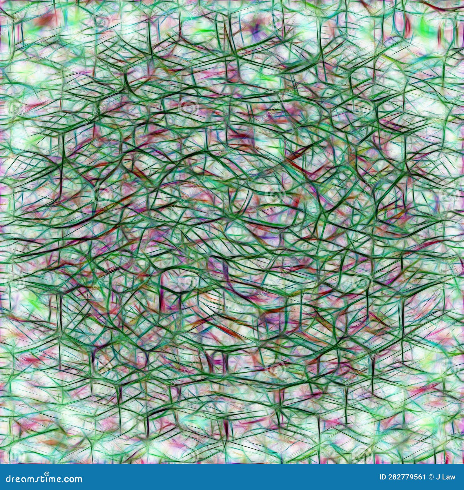 Twisted Circular Pattern Viewed with Green Chaotic Design on a White ...