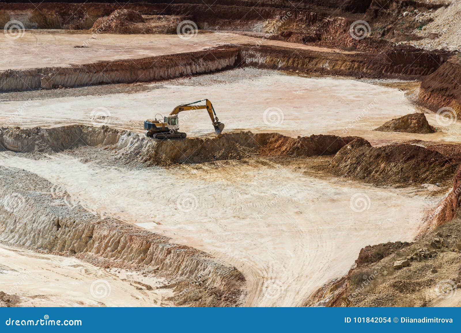 Open Quarry for the Extraction of Kaolin Stock Photo - Image of ...
