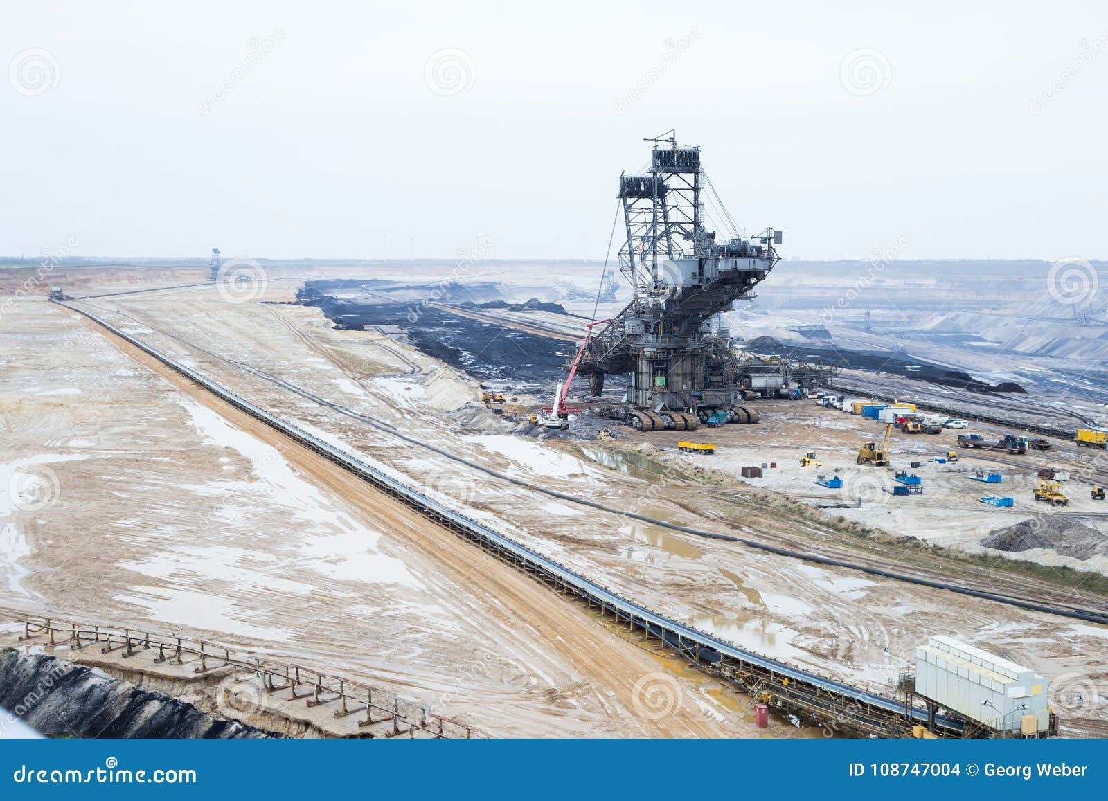 Extraction of Coal by the Open Method Stock Photo - Image of bucket ...