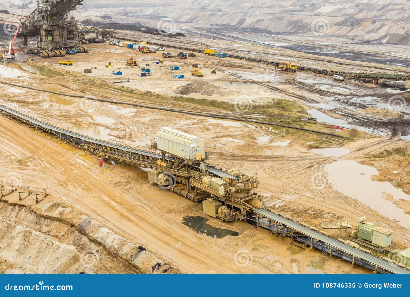 Extraction of Coal by the Open Method Stock Image - Image of excavation ...