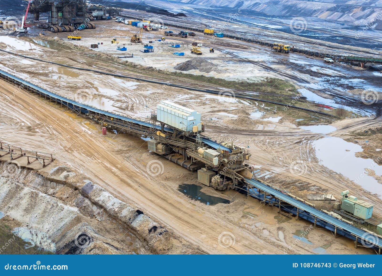 Extraction of Coal by the Open Method Stock Image - Image of herb ...