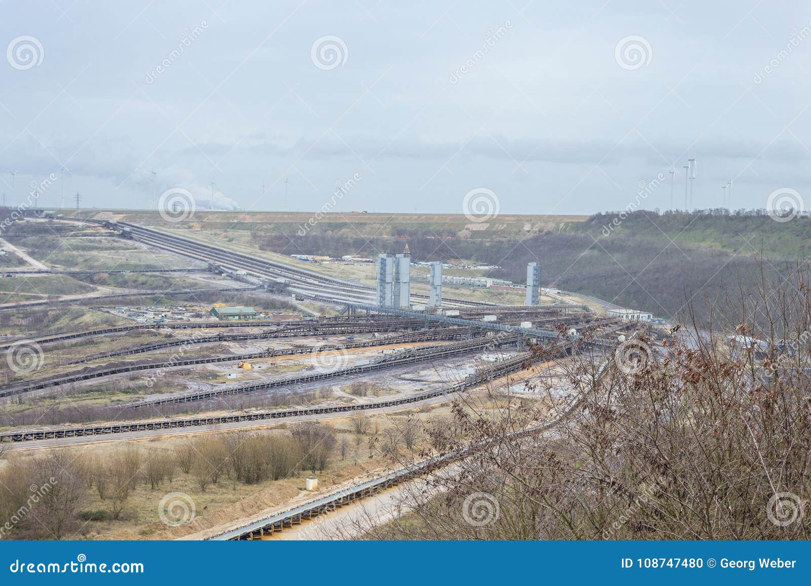 Extraction of Coal by the Open Method Stock Photo - Image of cloud ...
