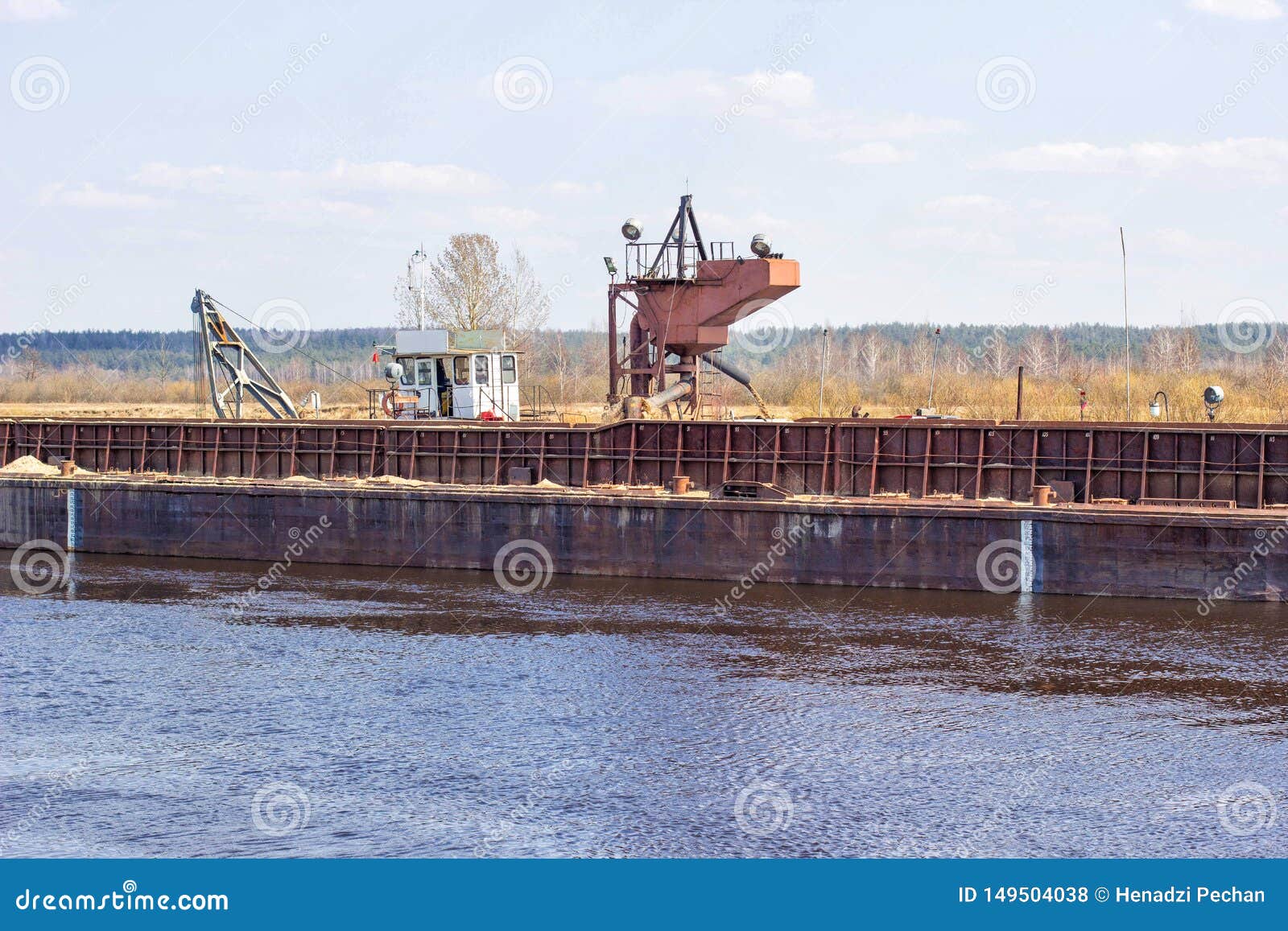 Extraction Of Construction River Sand Using A Special Vessel Dredger ...