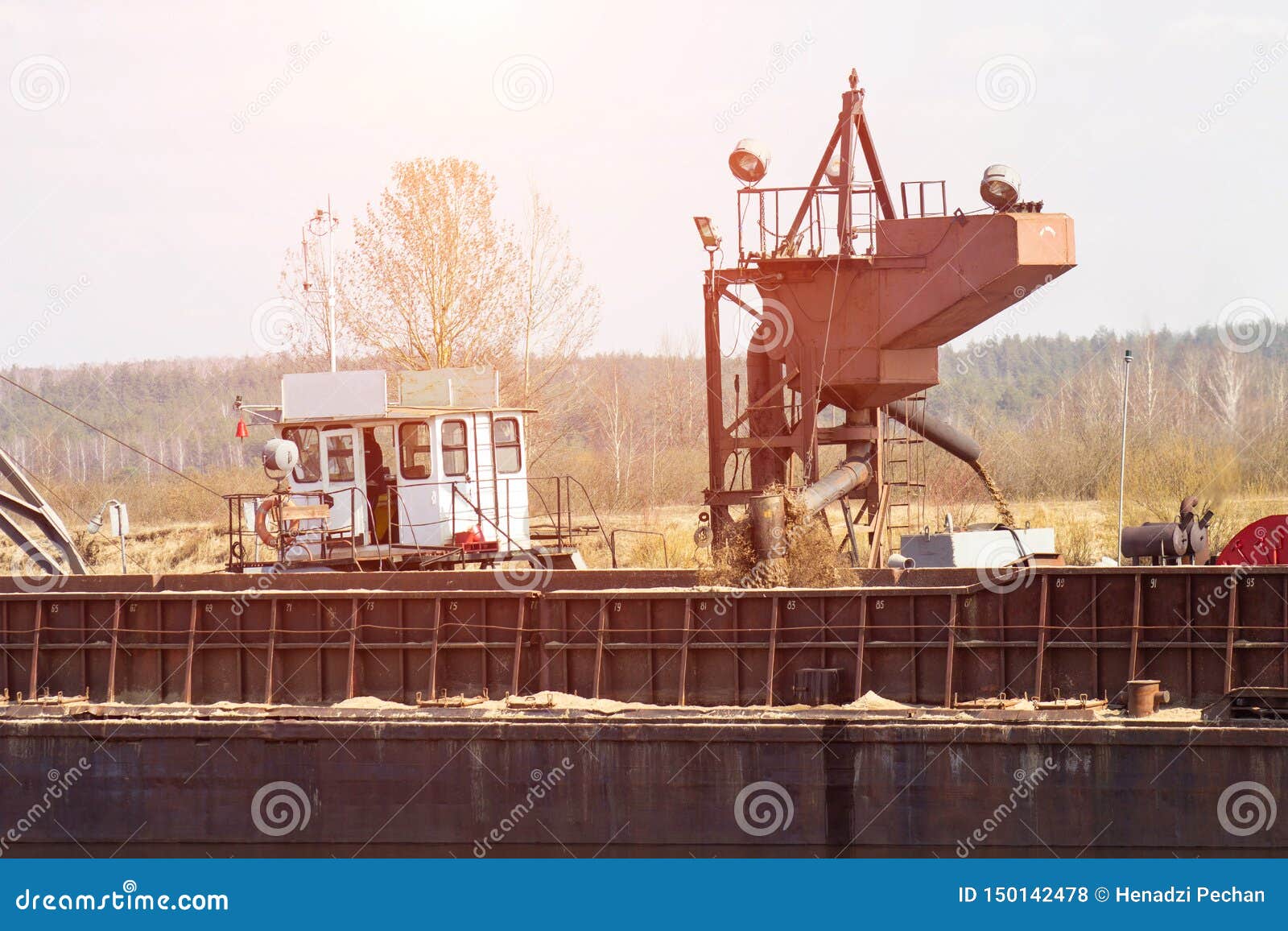Extraction Of Construction River Sand Using A Special Vessel Dredger ...
