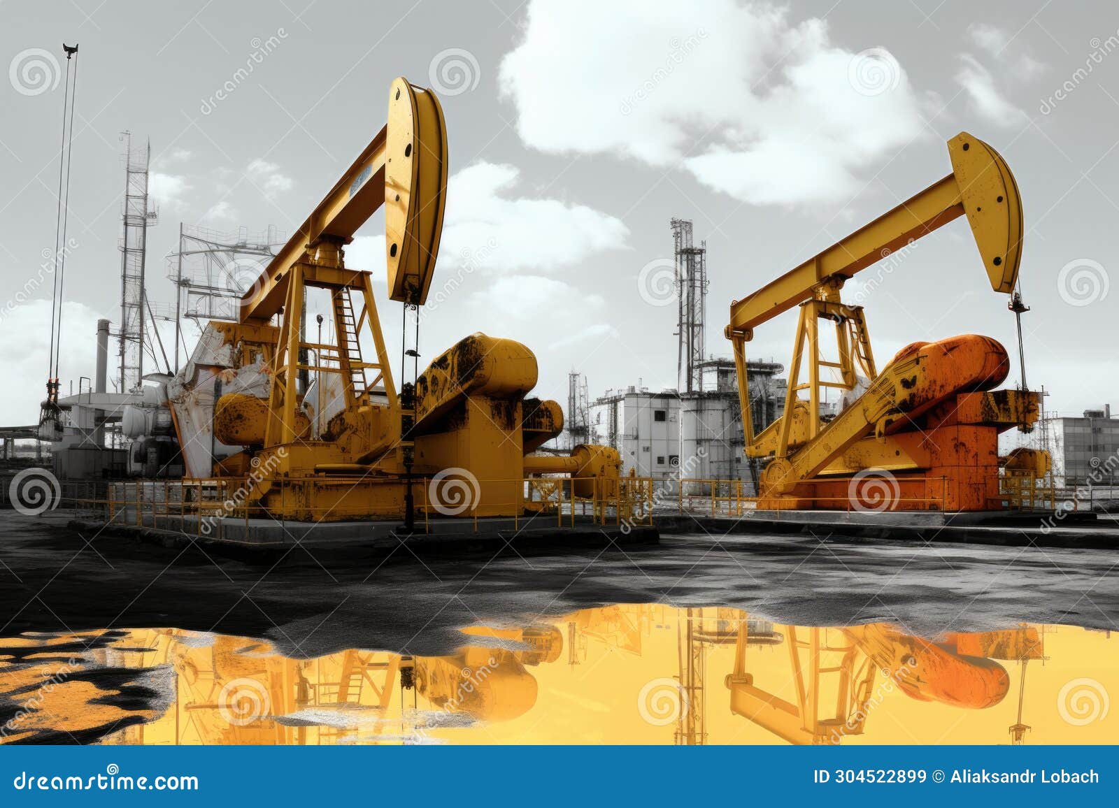 Extraction of Crude Oil from Underground. Oil Production Stock ...