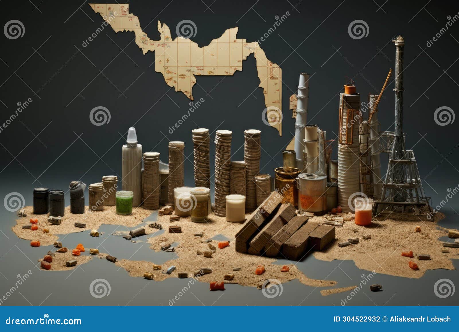 Extraction of Crude Oil from Underground. Oil Production Stock ...