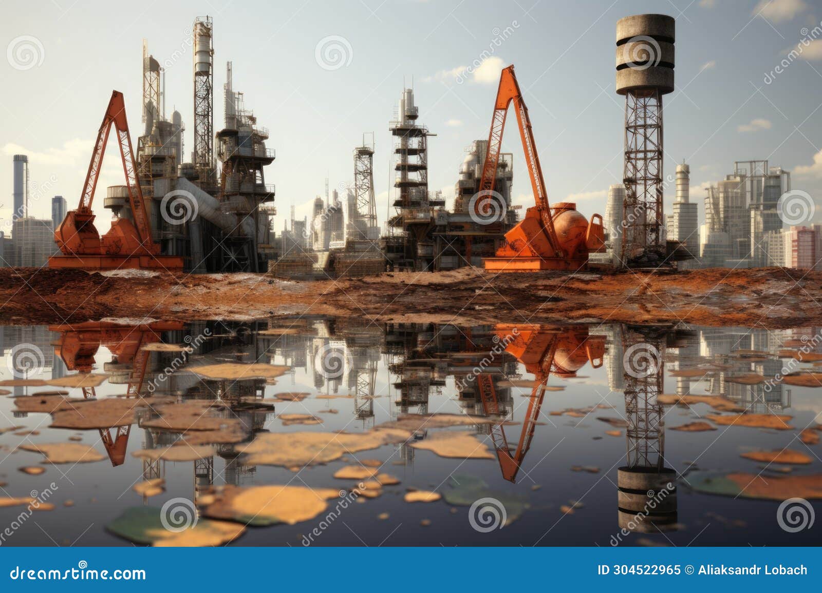 Extraction of Crude Oil from Underground. Oil Production Stock ...