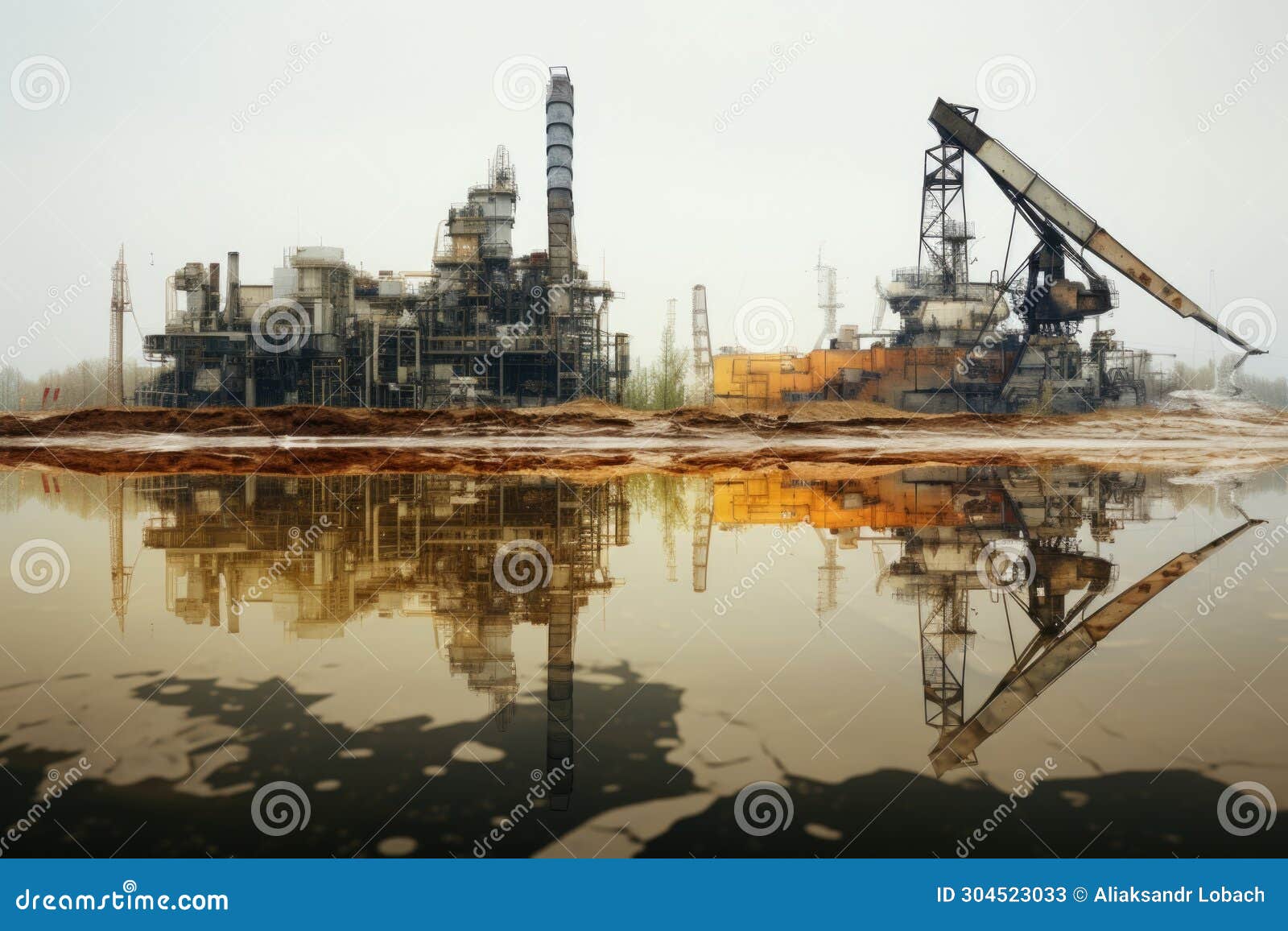 Extraction of Crude Oil from Underground. Oil Production Stock ...