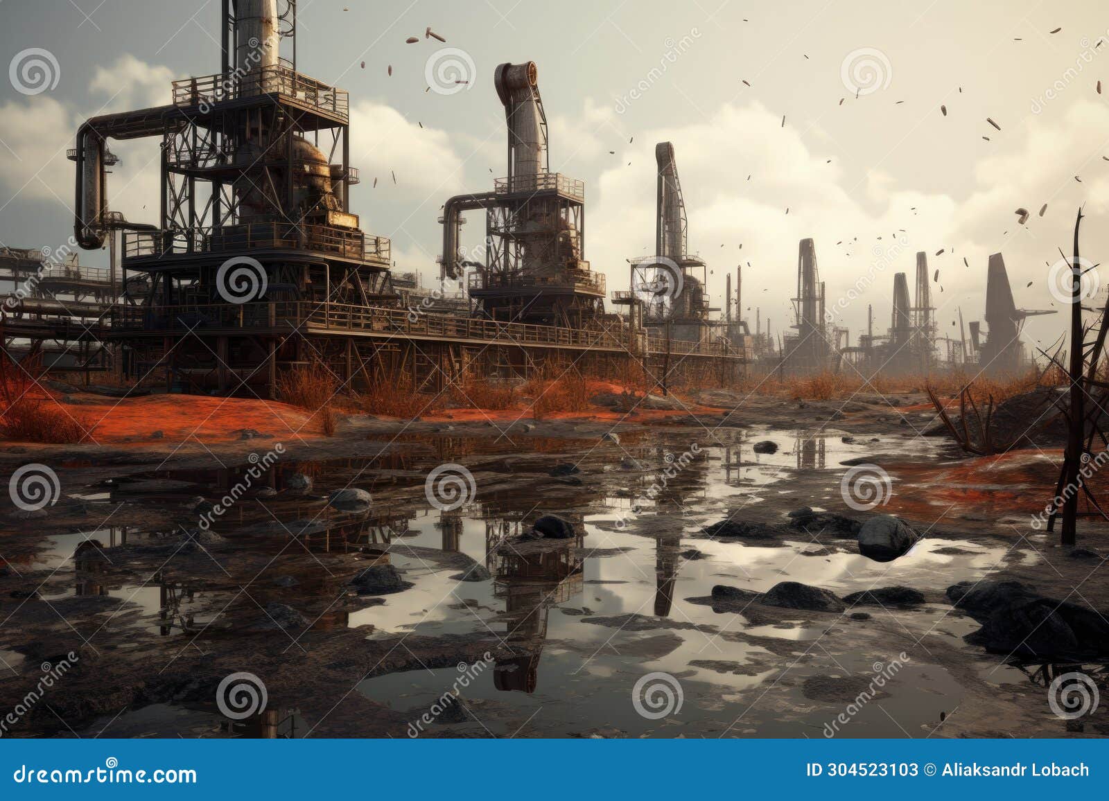 Extraction of Crude Oil from Underground. Oil Production Stock ...
