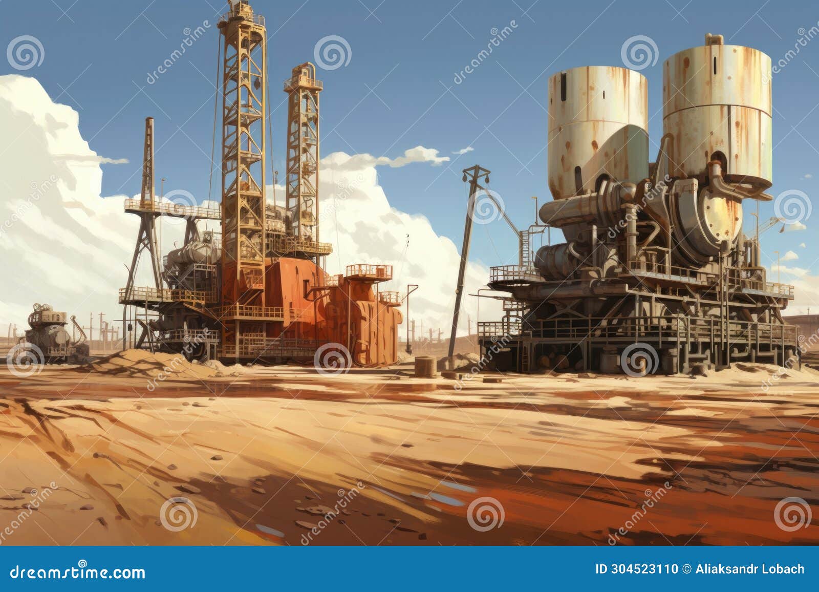 Extraction of Crude Oil from Underground. Oil Production Stock ...