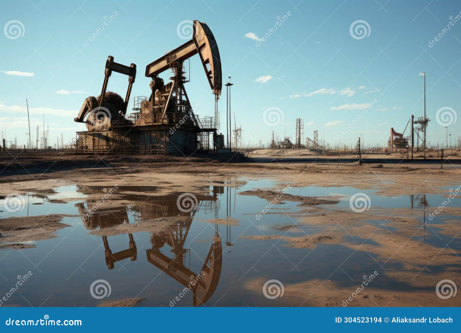 Extraction of Crude Oil from Underground. Oil Production Stock ...