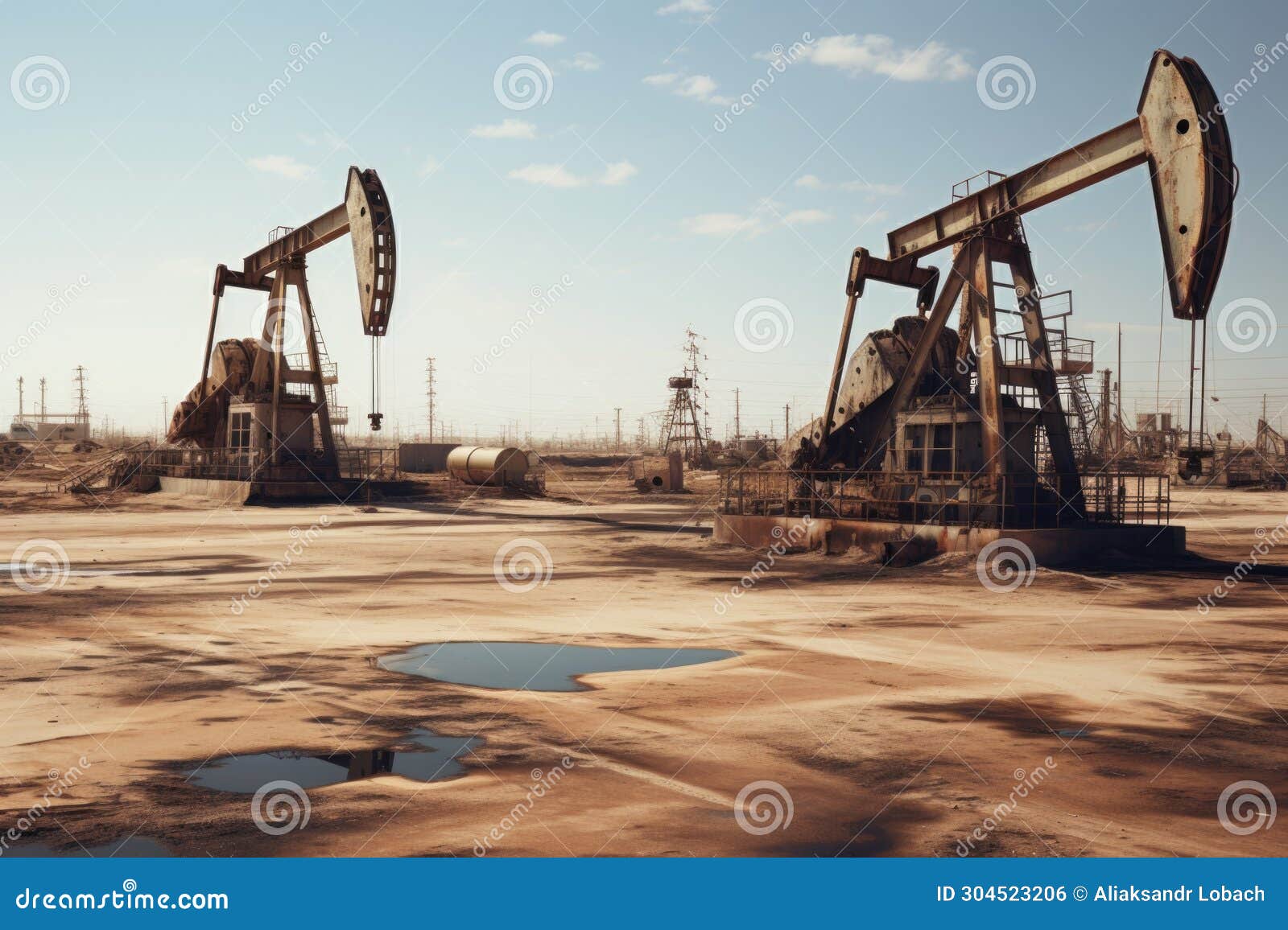 Extraction of Crude Oil from Underground. Oil Production Stock ...