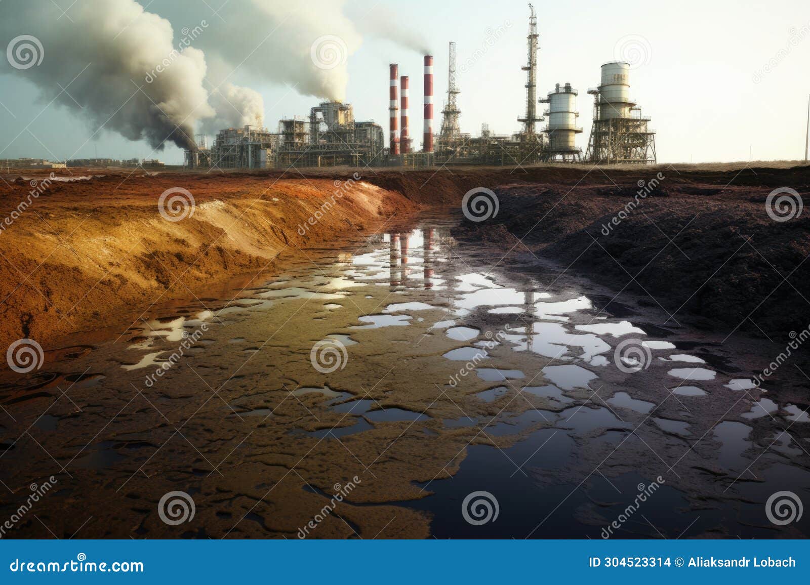 Extraction of Crude Oil from Underground. Oil Production Stock ...
