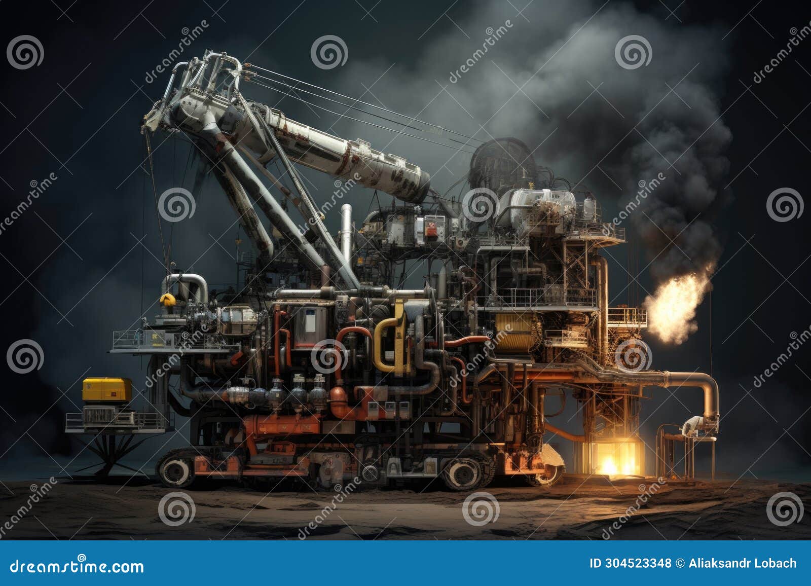 Extraction of Crude Oil from Underground. Oil Production Stock ...