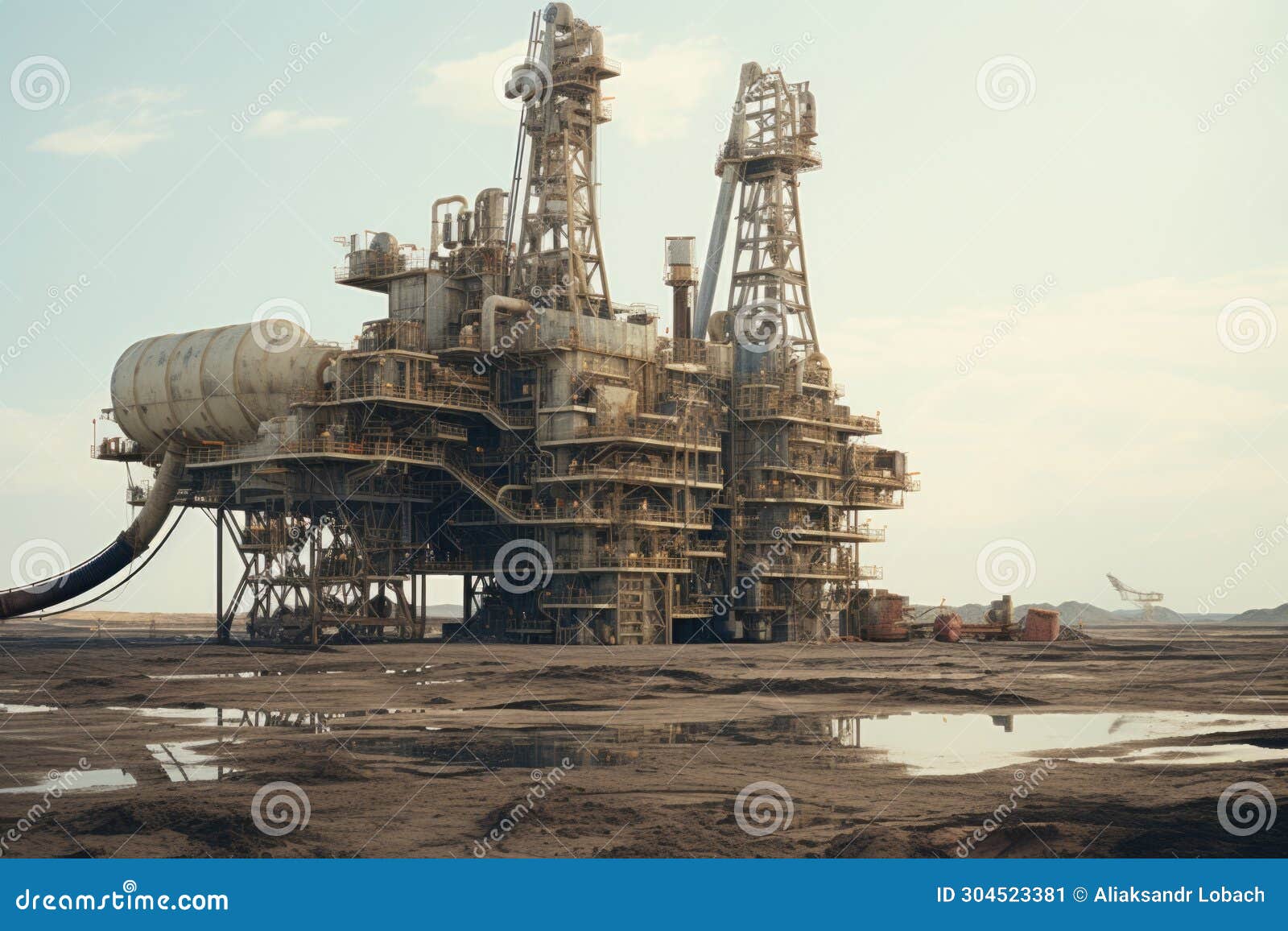 Extraction of Crude Oil from Underground. Oil Production Stock ...
