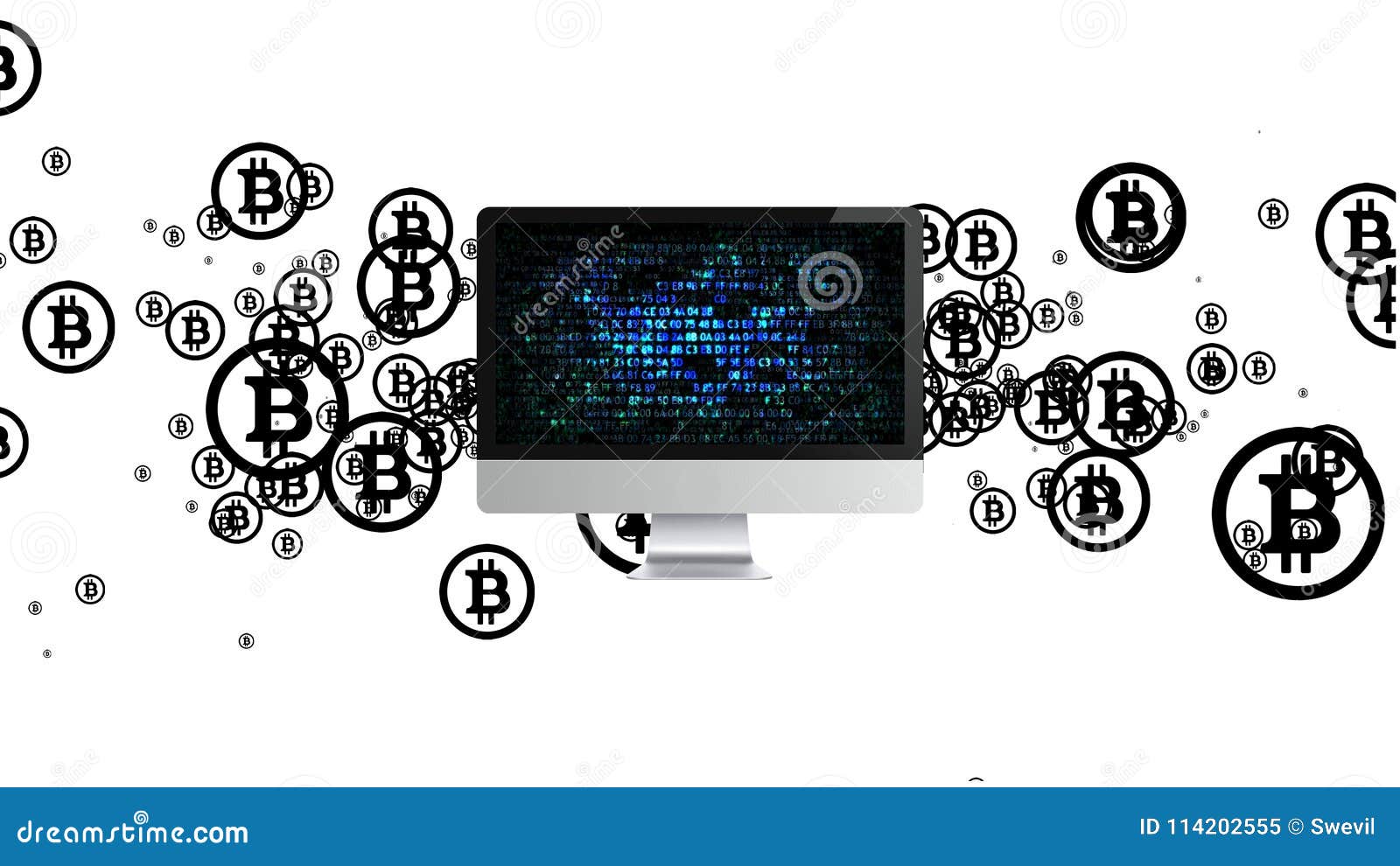 Extraction of Cryptocurrency. Mining Bitcoin. Mining of Crypto Currency ...