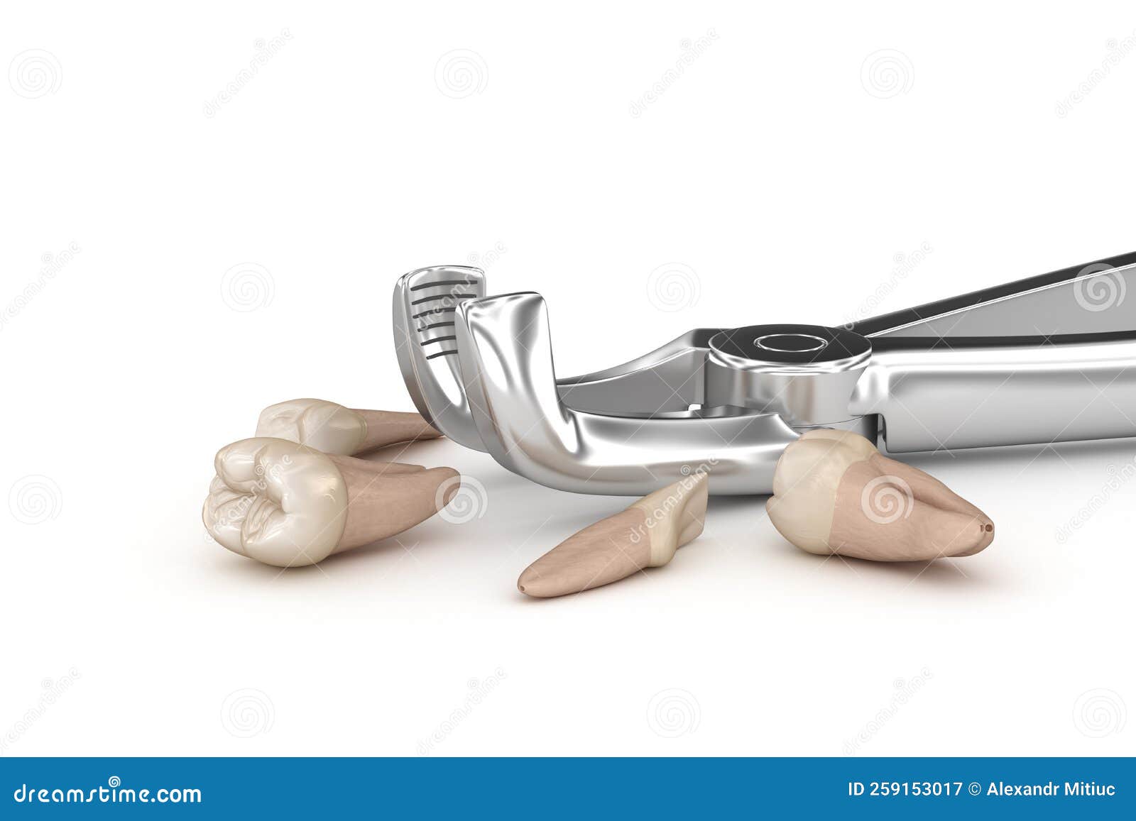 Extraction Forceps And Teeth, Concept 3D Illustration | CartoonDealer ...