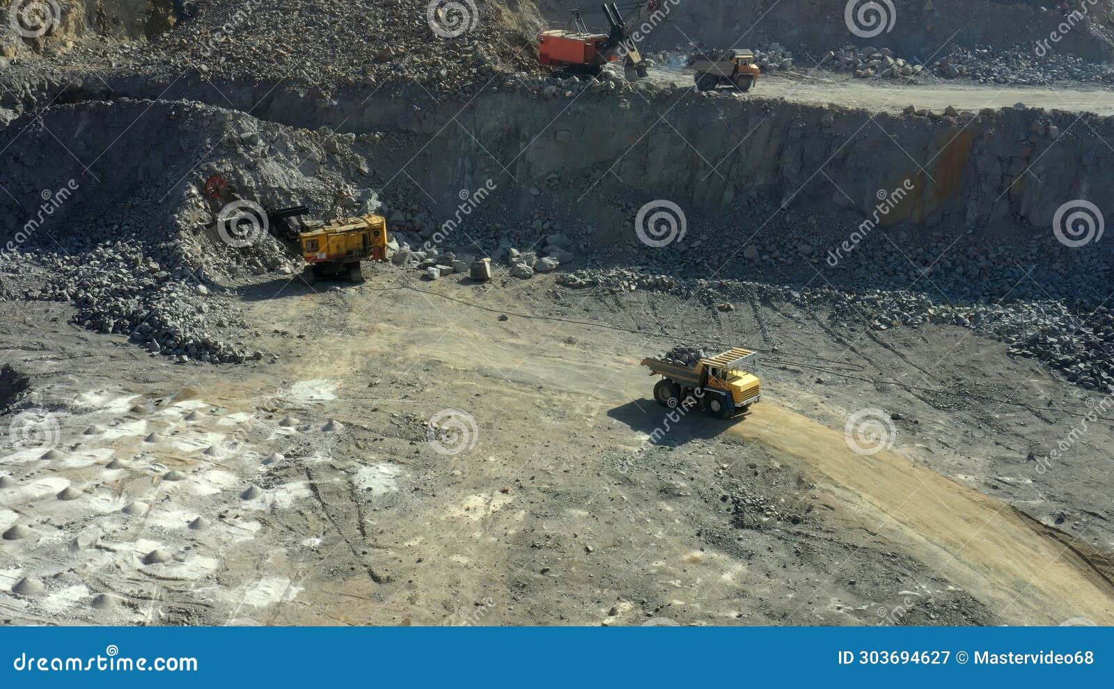 Extraction of Granite. Open Cast Mine. Stone Quarrying Stock Image ...