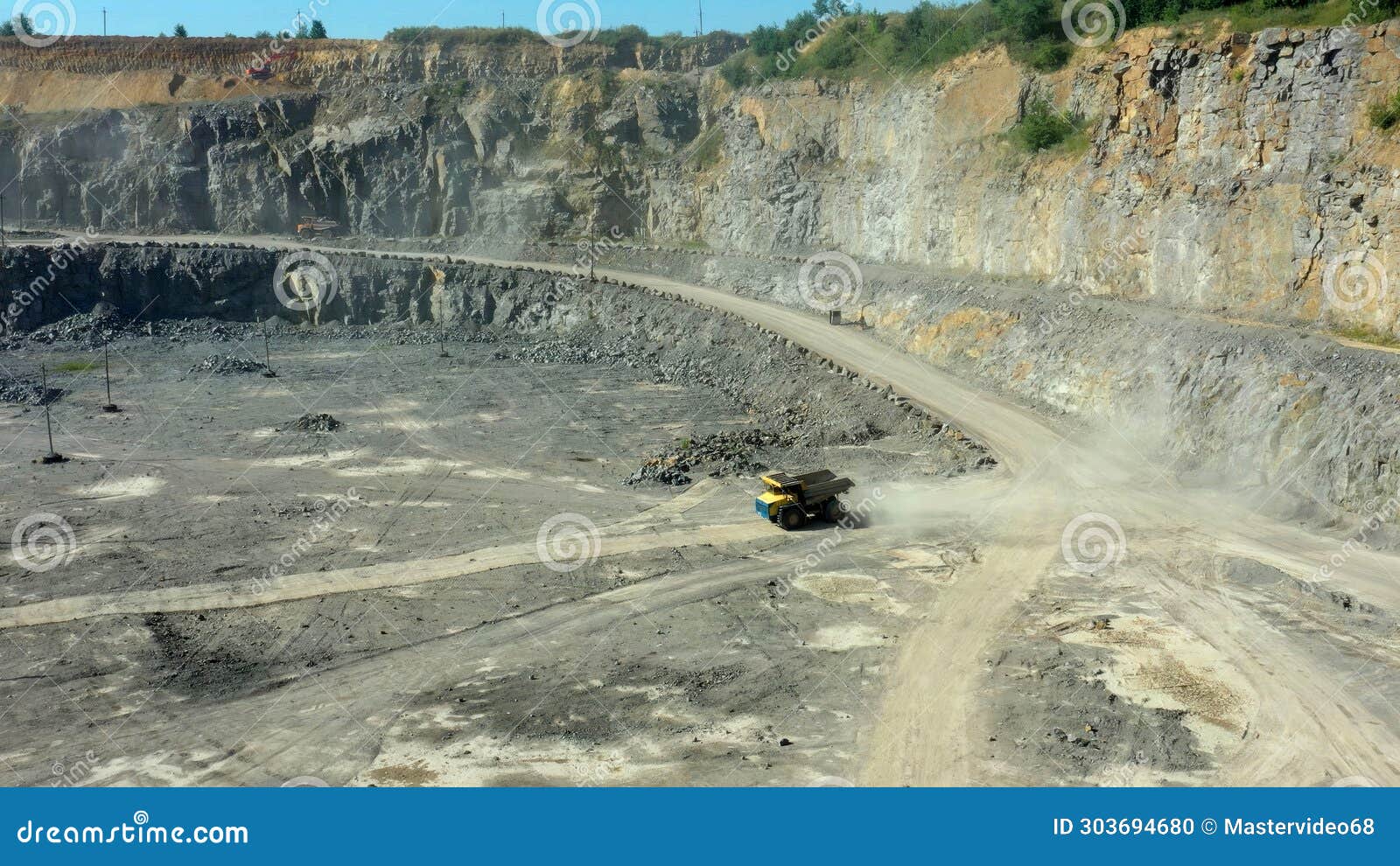 Extraction of Granite. Open Cast Mine. Stone Quarrying Stock Photo ...