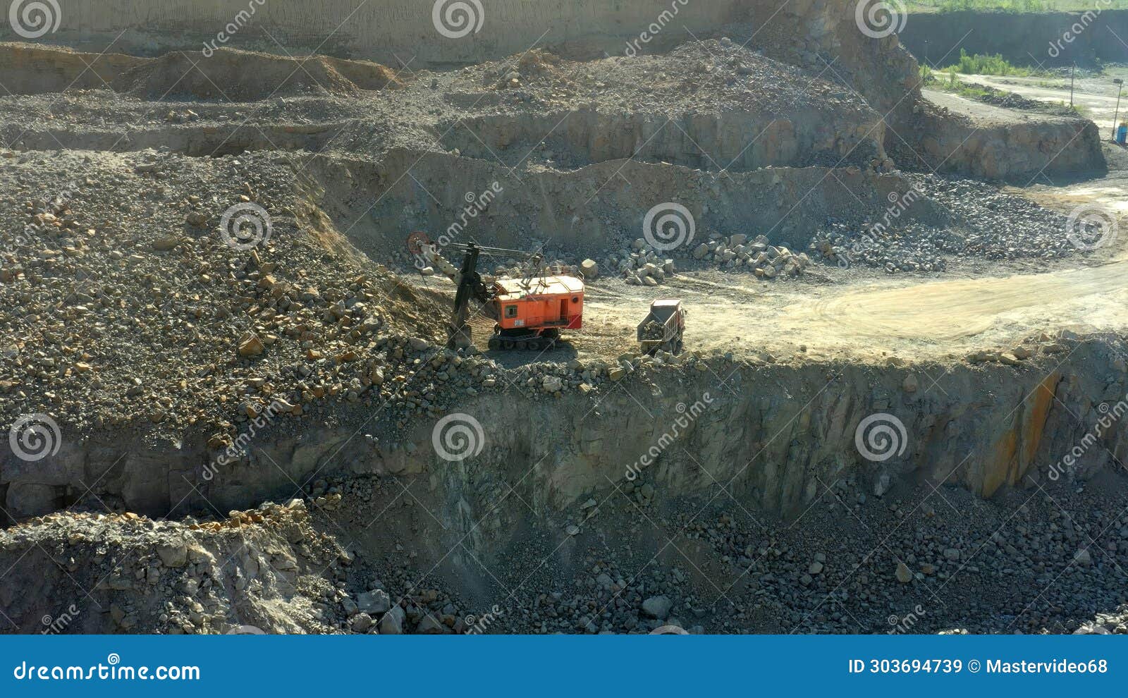 Extraction of Granite. Open Cast Mine. Stone Quarrying Stock Image ...