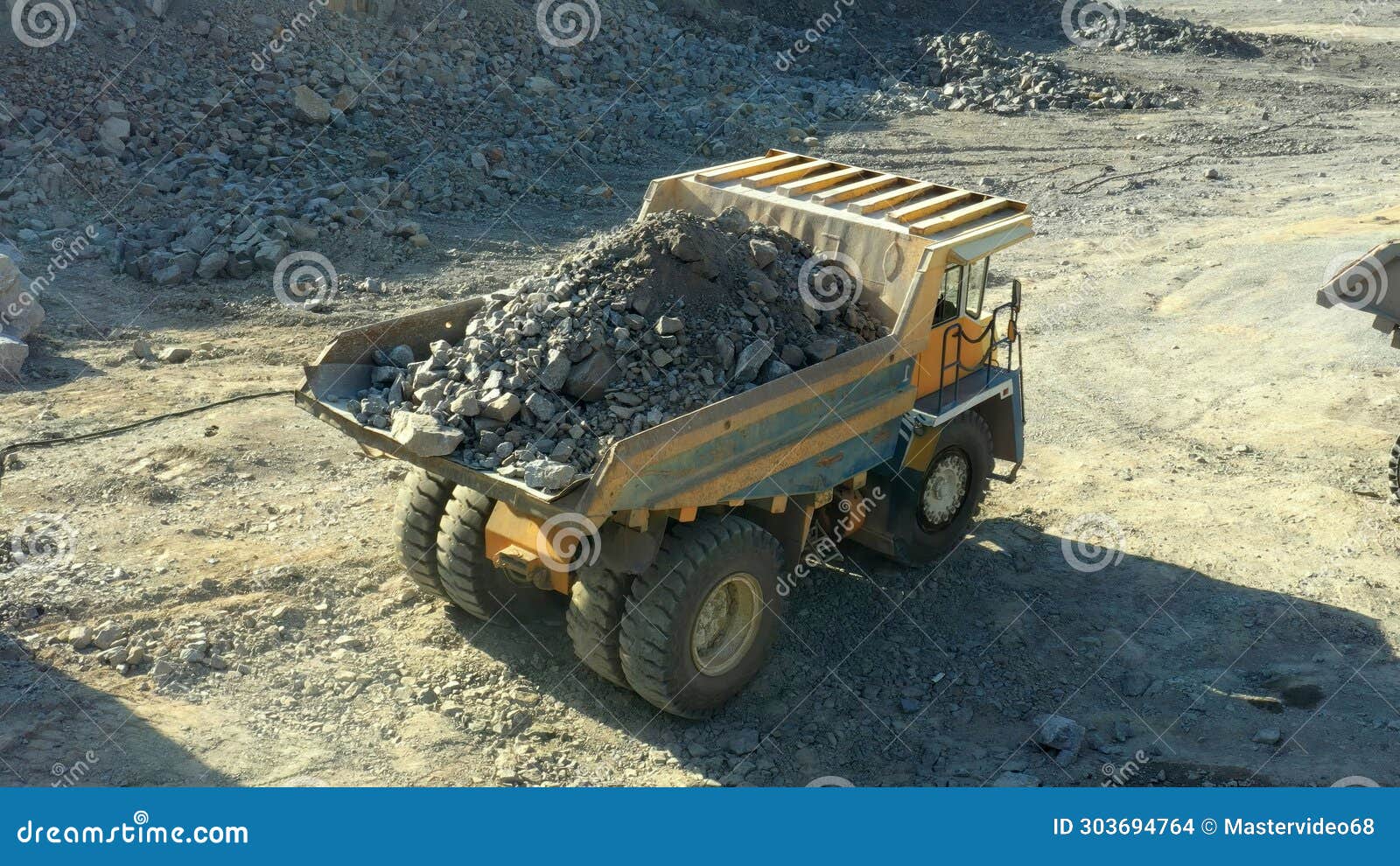 Extraction of Granite. Open Cast Mine. Stone Quarrying Stock Photo ...