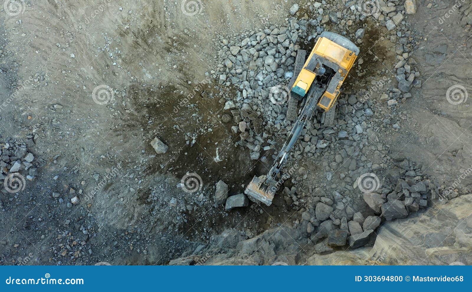 Extraction of Granite. Open Cast Mine. Stone Quarrying Stock Photo ...