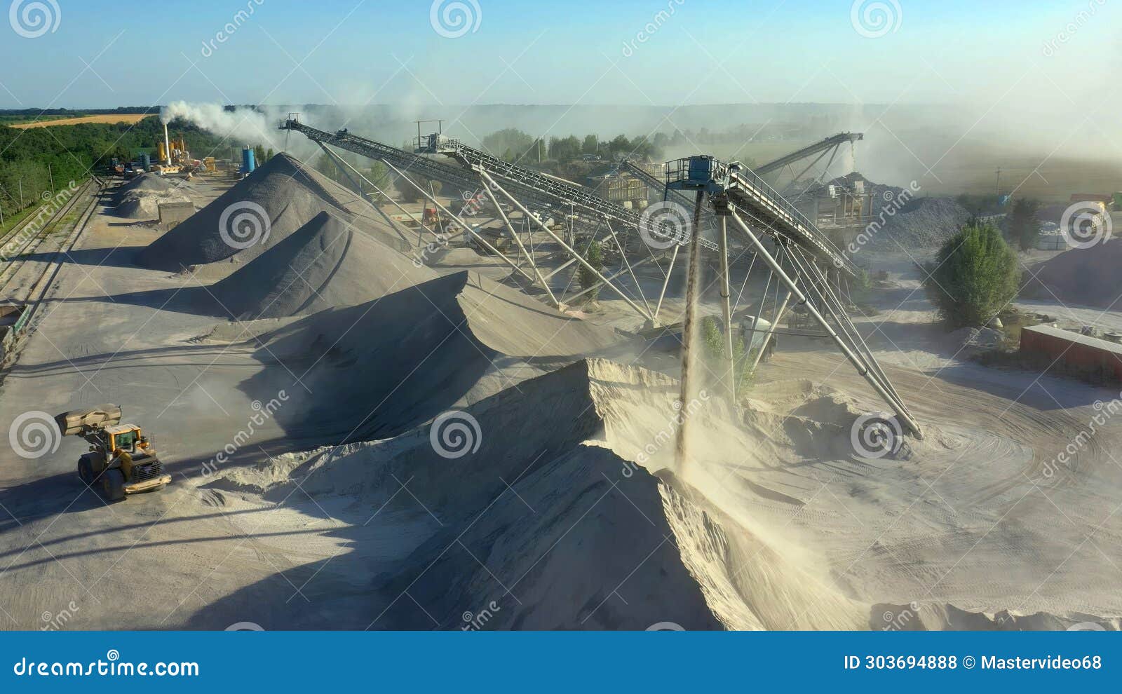 Extraction of Granite. Open Cast Mine. Stone Quarrying Stock Photo ...