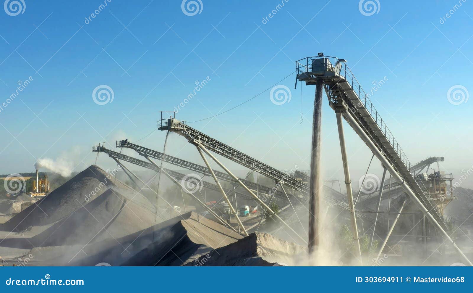 Extraction of Granite. Open Cast Mine. Stone Quarrying Stock Image ...
