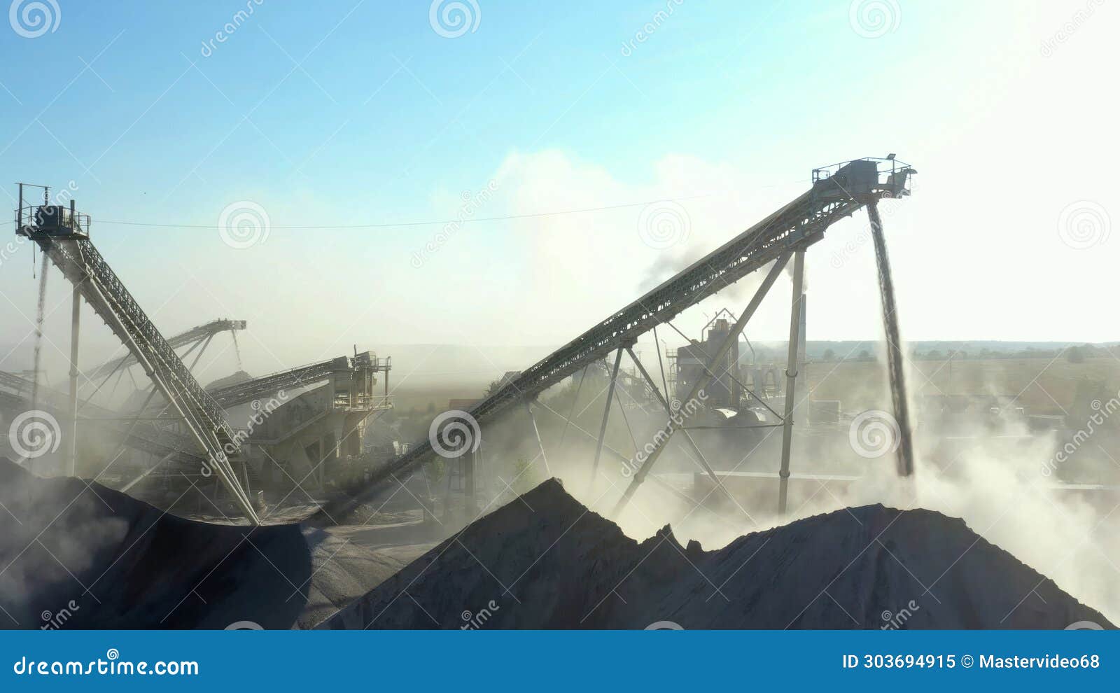 Extraction of Granite. Open Cast Mine. Stone Quarrying Stock Image ...
