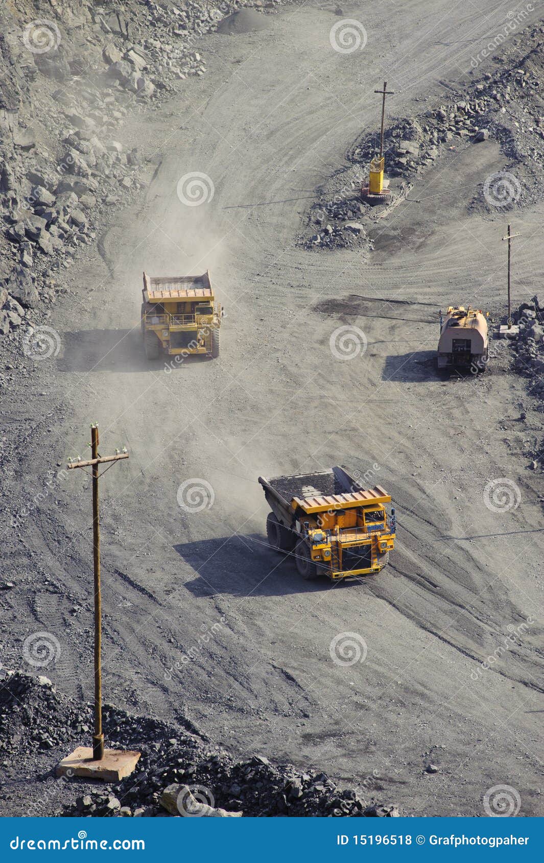 Extraction of Iron Ore in Career Stock Photo - Image of diesel, heavy ...