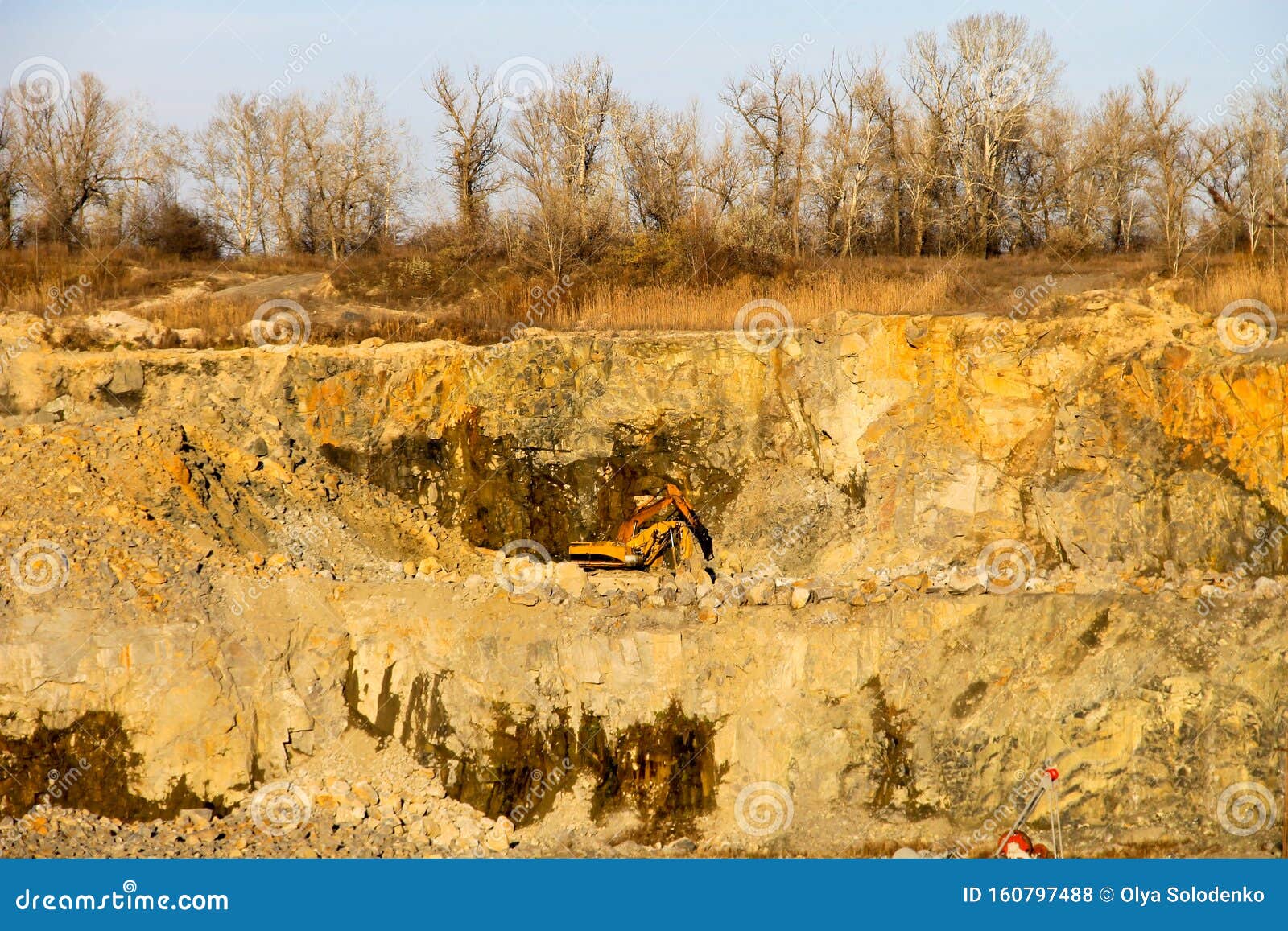 Extraction of Mineral Resources in a Granite Quarry Stock Photo - Image ...