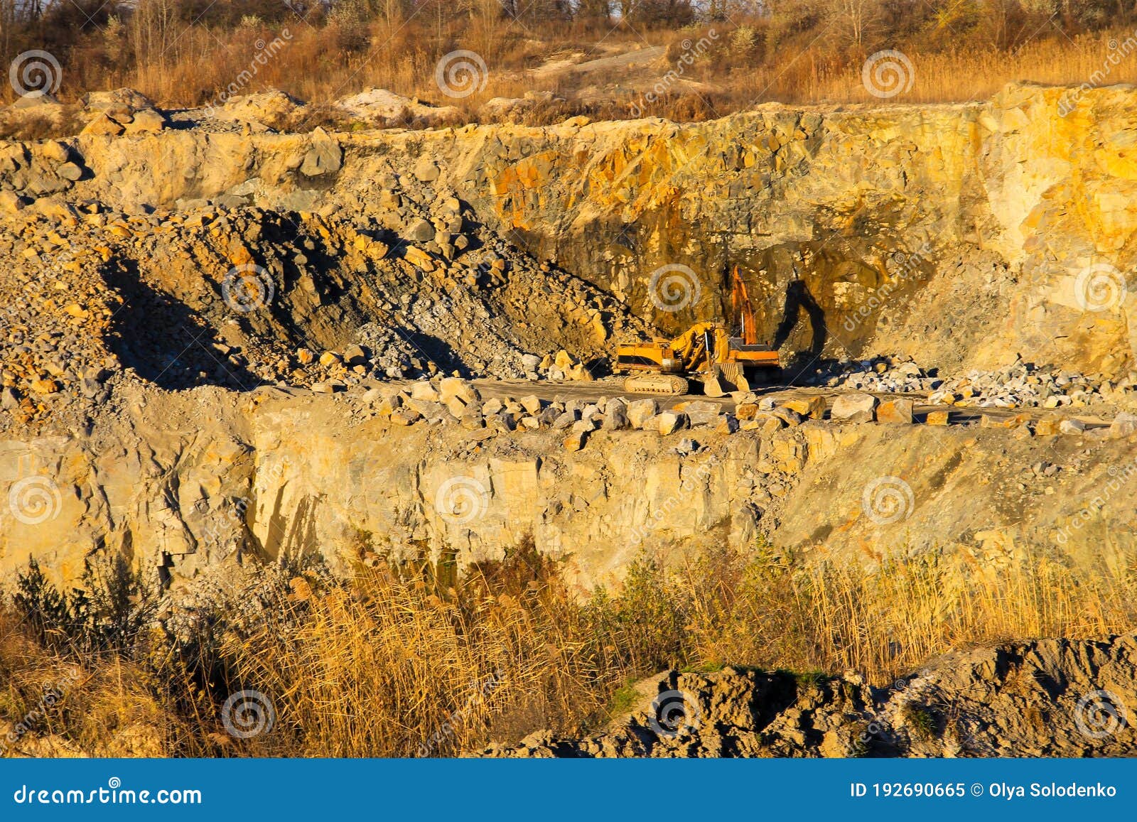 Extraction of Mineral Resources in Granite Quarry Stock Image - Image ...