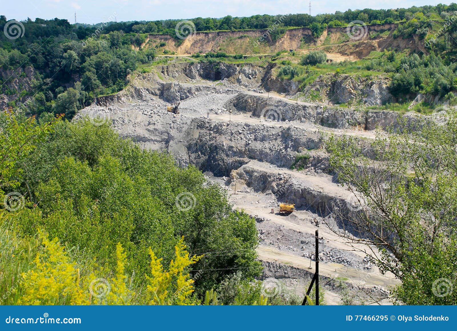 Extraction of Mineral Resources in Granite Quarry Stock Image - Image ...