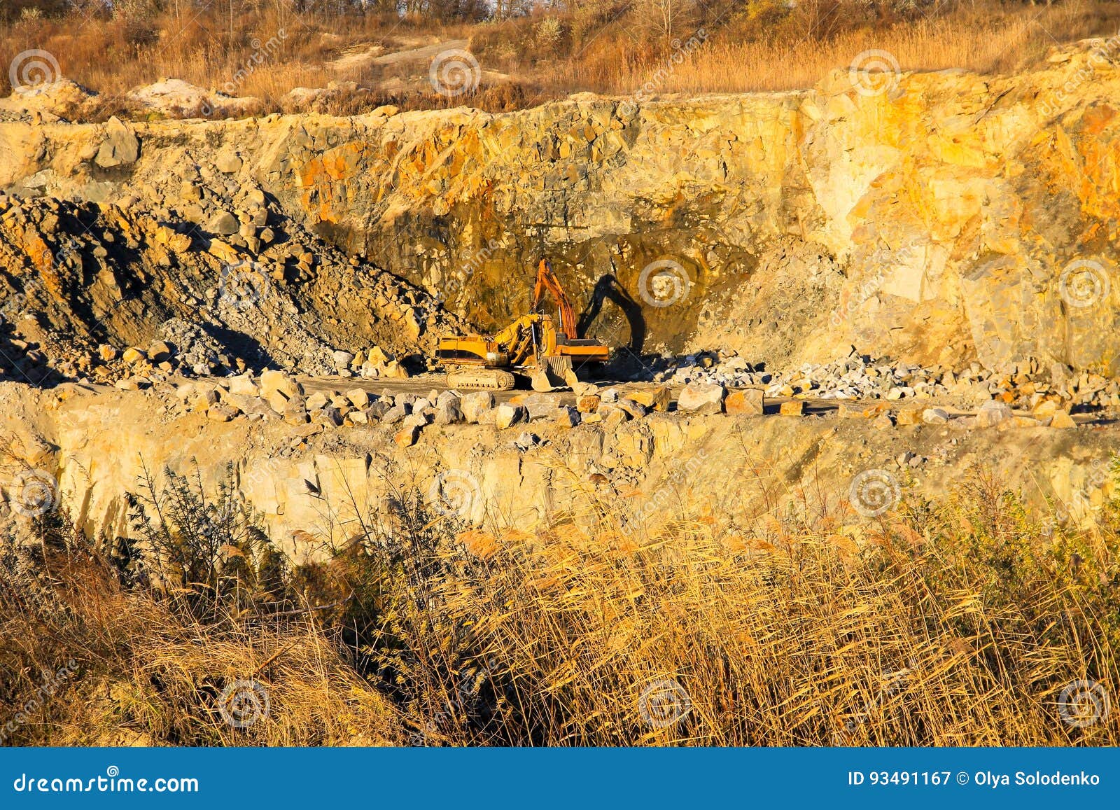 Extraction of Mineral Resources in Granite Quarry Stock Image - Image ...