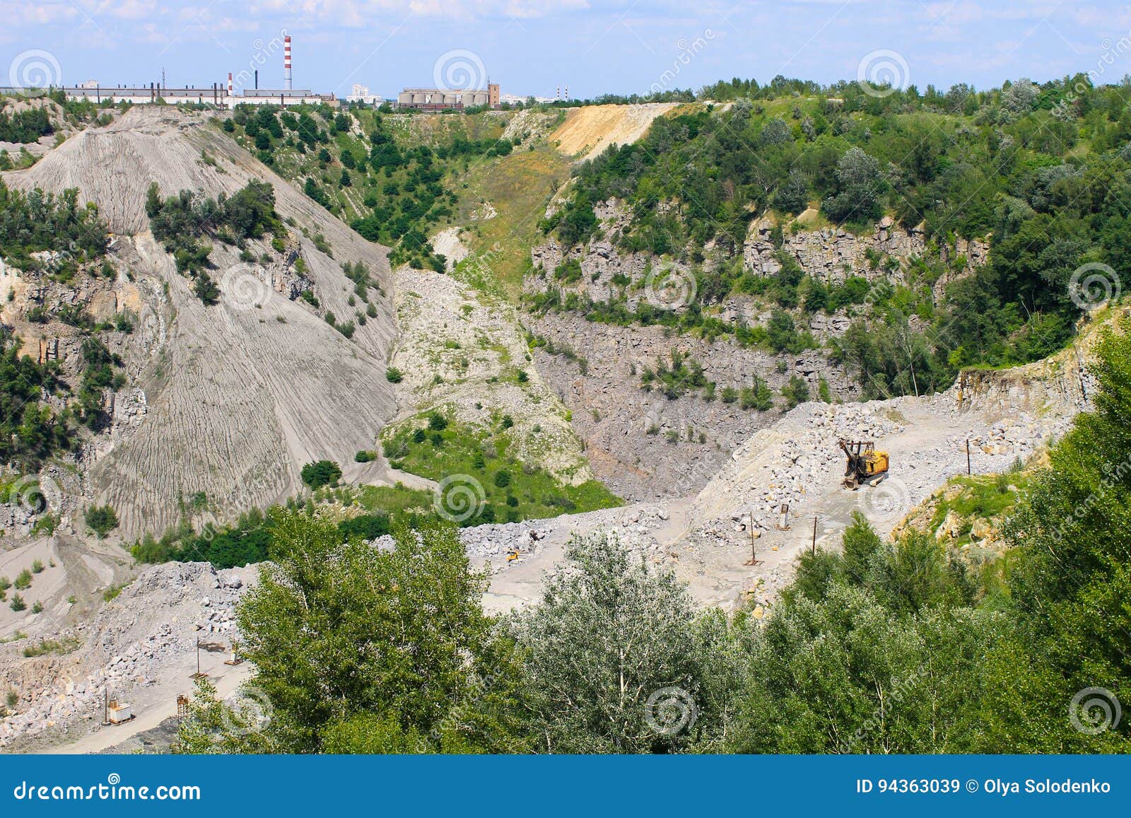 Extraction of Mineral Resources in Granite Quarry Stock Image - Image ...