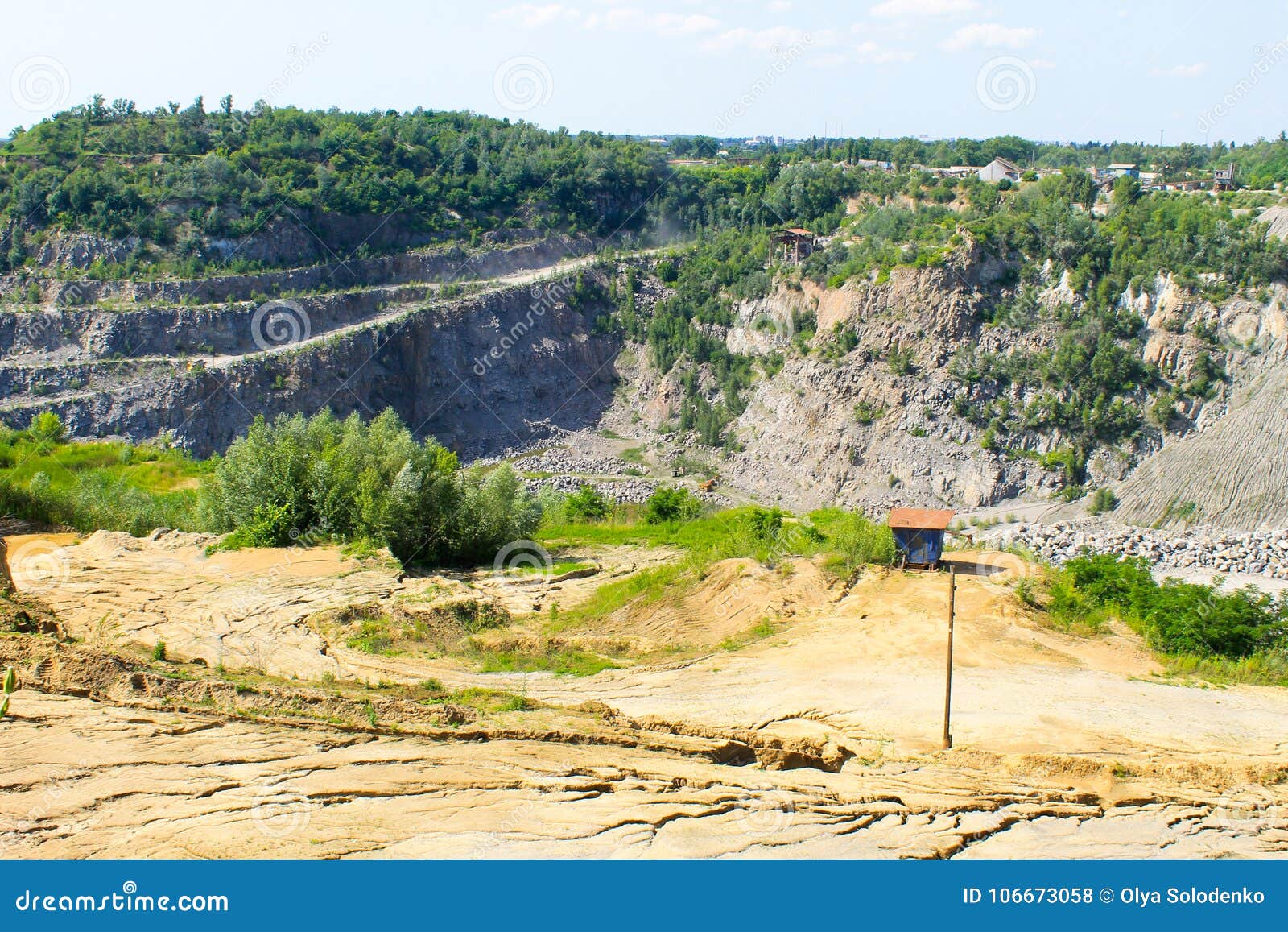 Extraction of Mineral Resources in the Granite Quarry Stock Photo ...